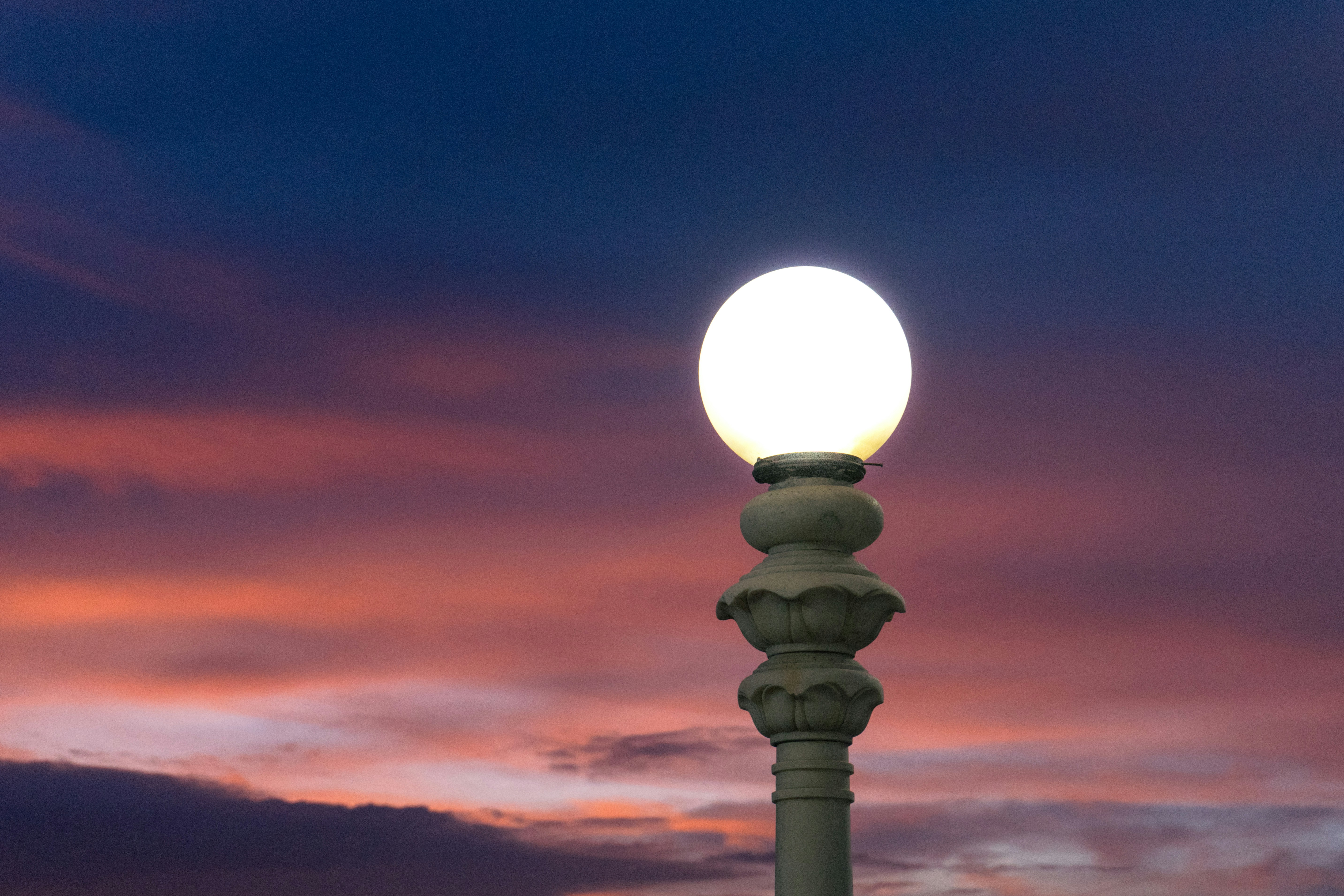 Evening Beacon: A Bold Lantern Against a Velvet Sunset
