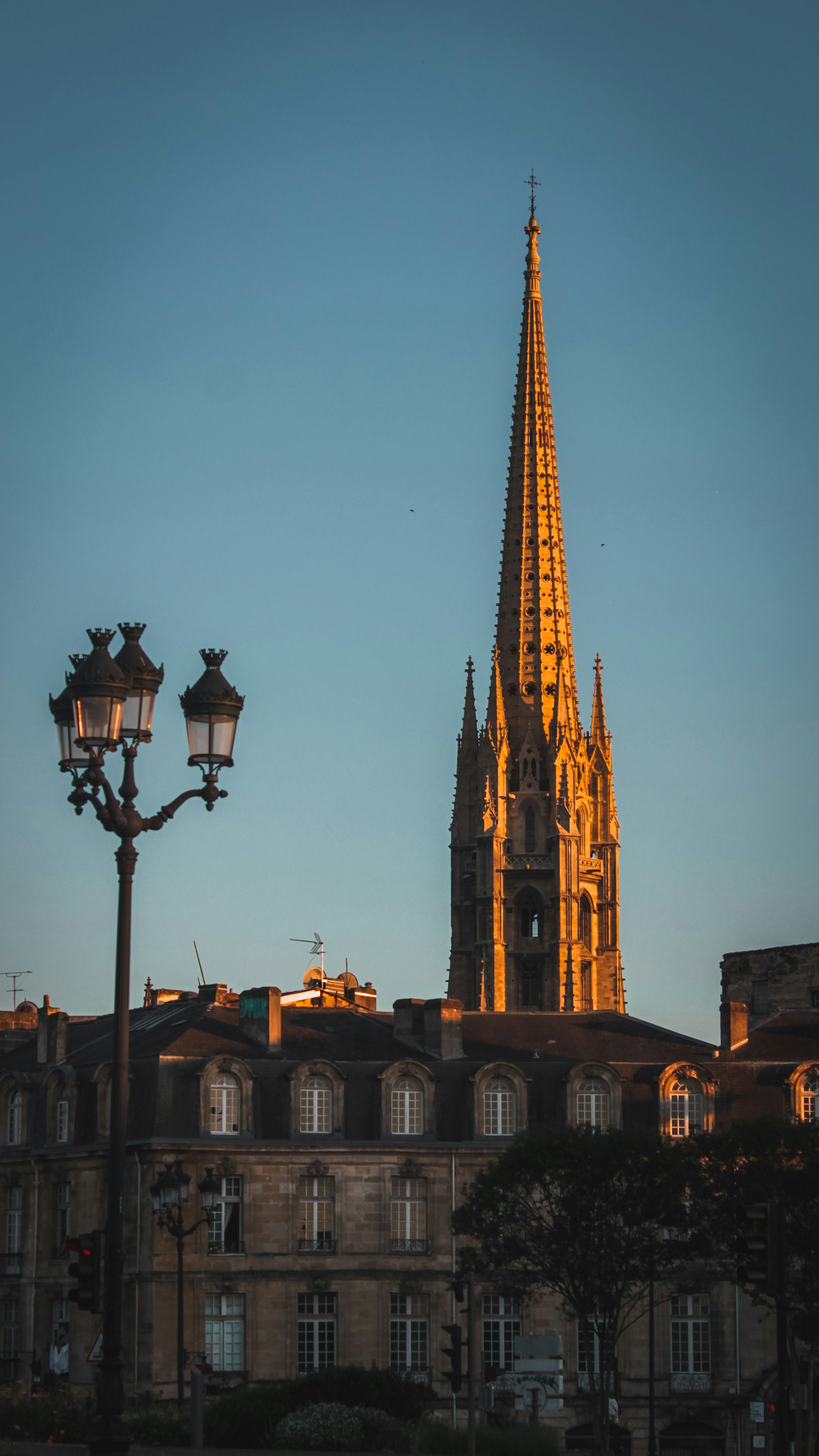 Golden Spire Over the City: Evening in the Old Square