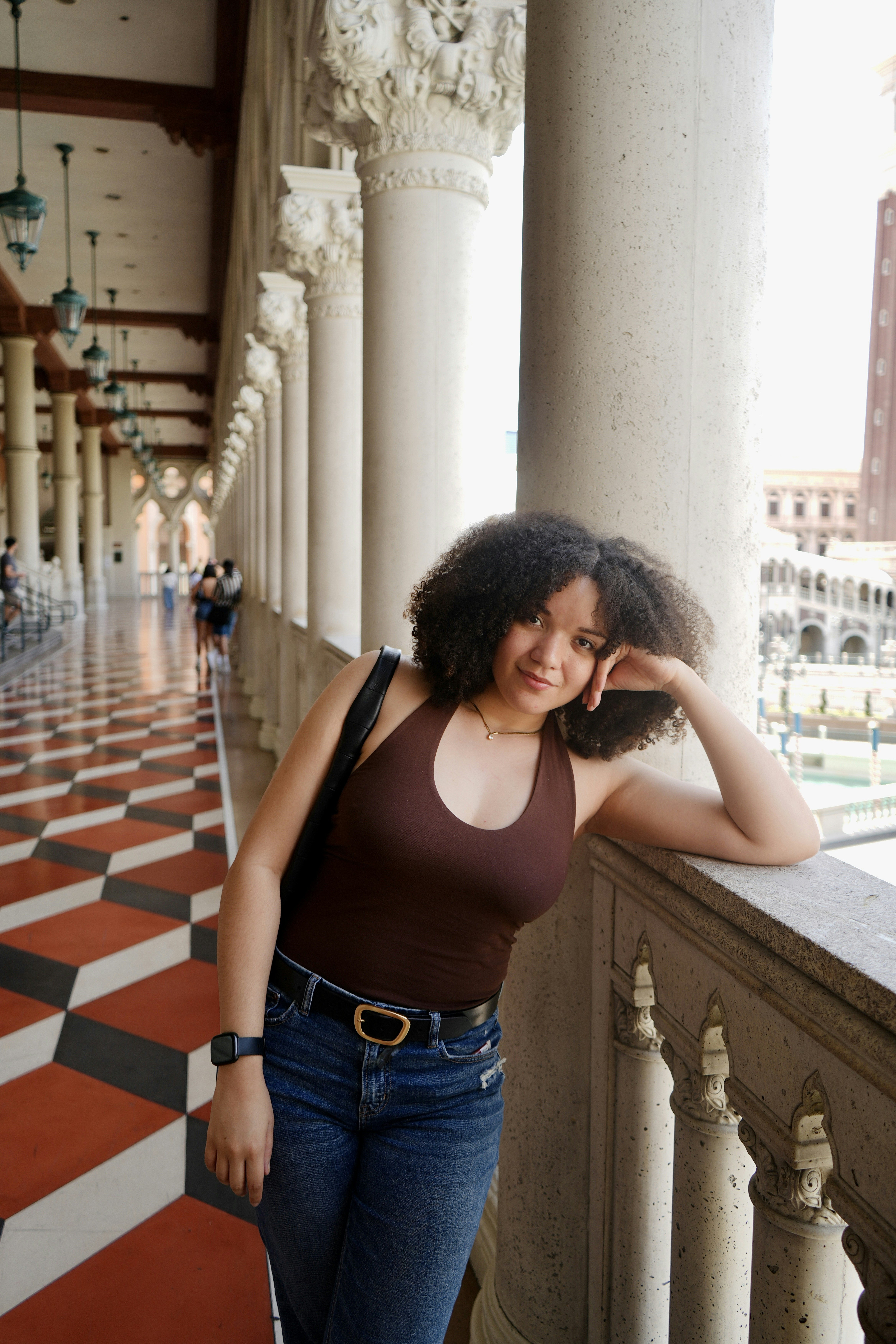 Veranda Quiet: A Confident Moment in the Colonnade