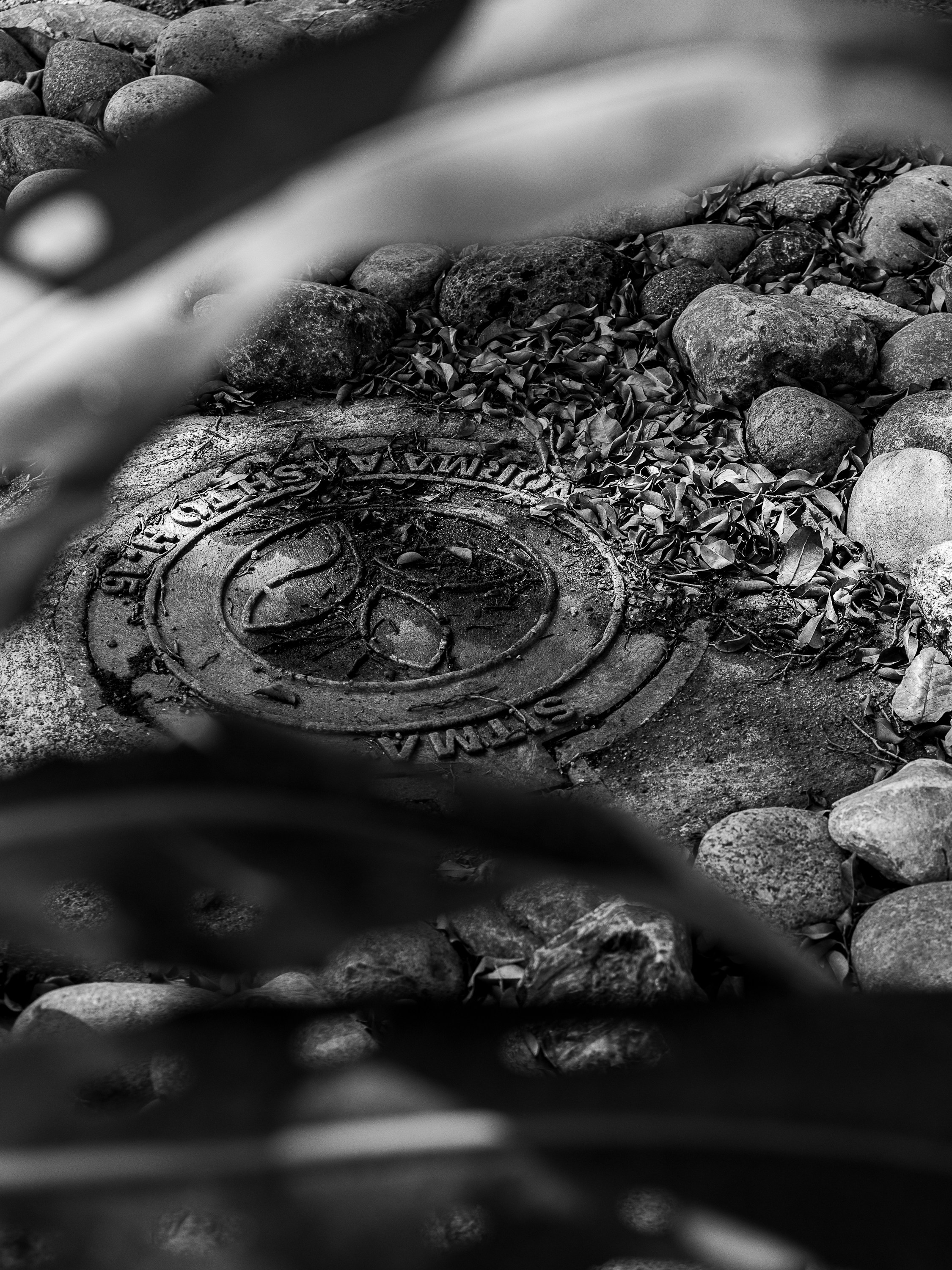 Hidden Circular Marker in a Pebble Bed