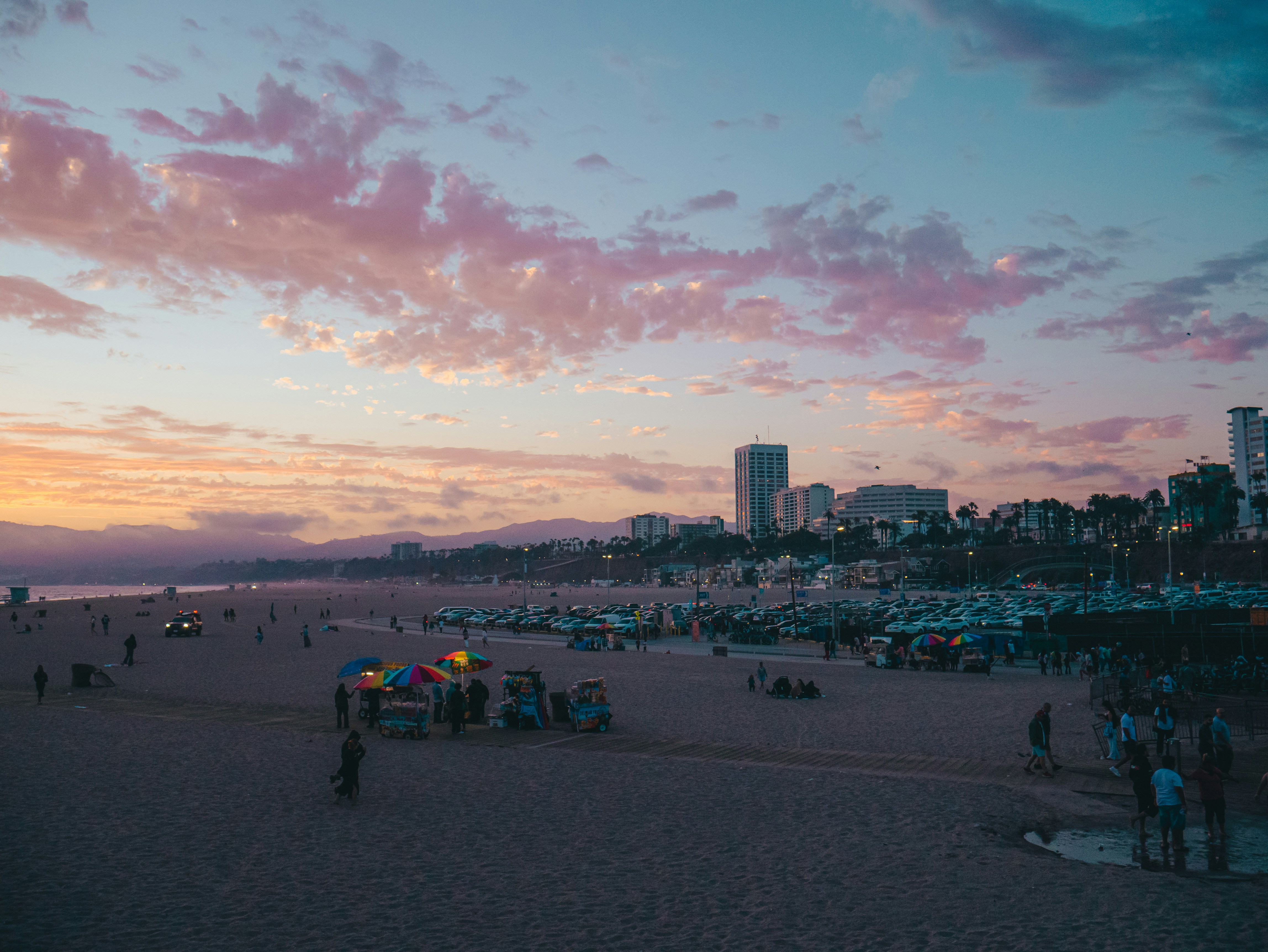 Sunset on the Promenade: Beachlife in Soft Focus