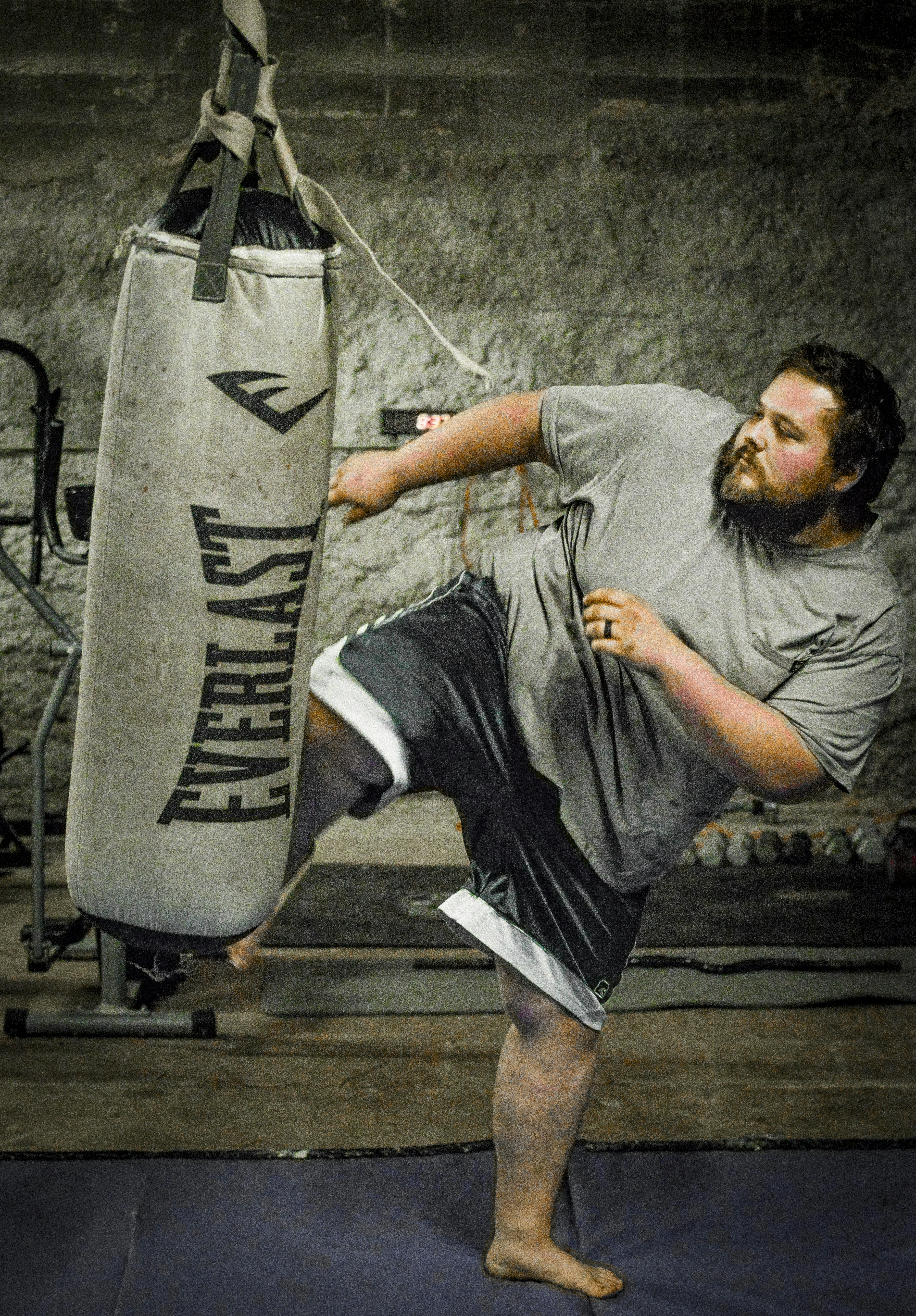 Kicking the Punching Bag: Mid-Kick in a Rough-Grit Gym
