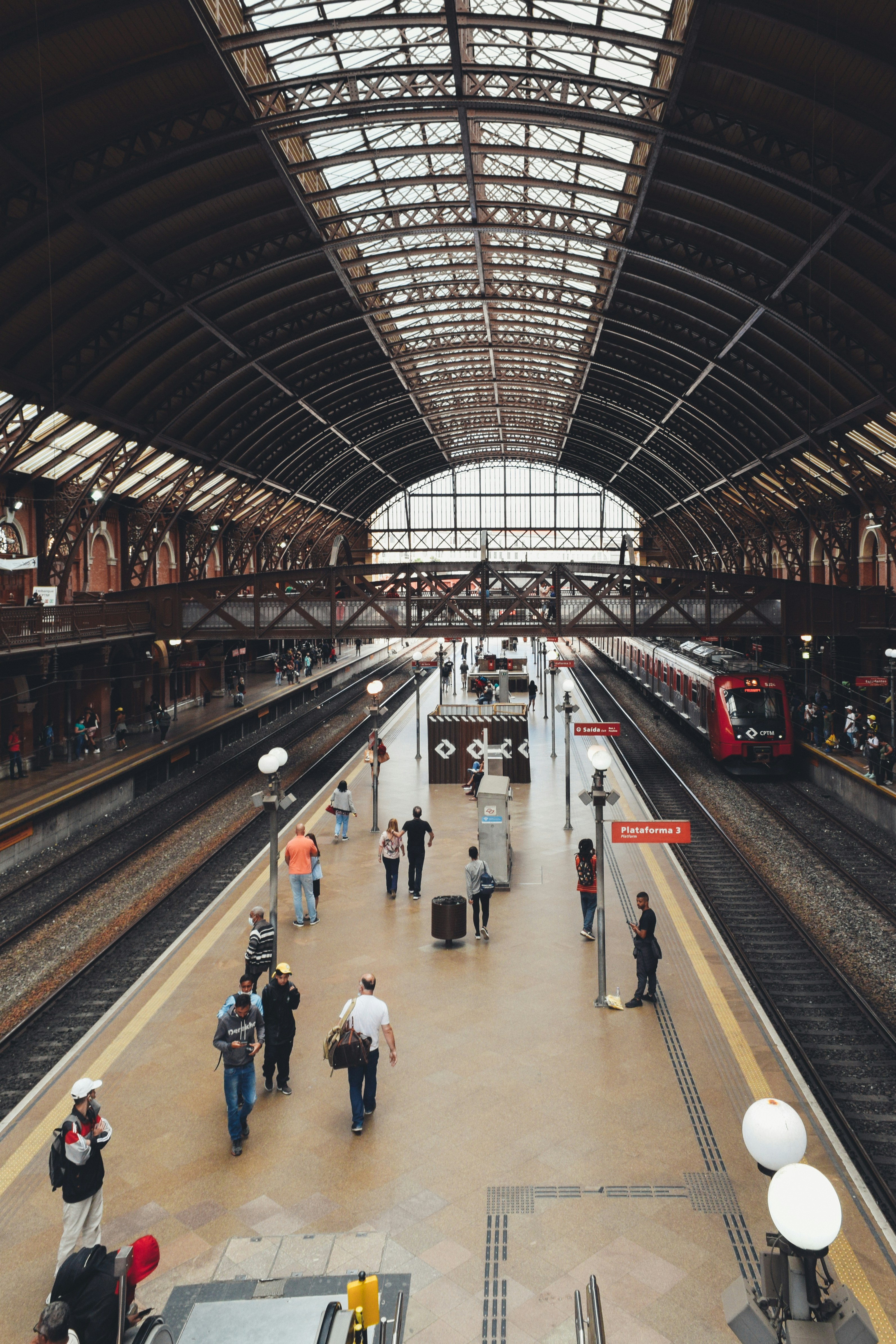 Central Platform at a Grand Train Station
