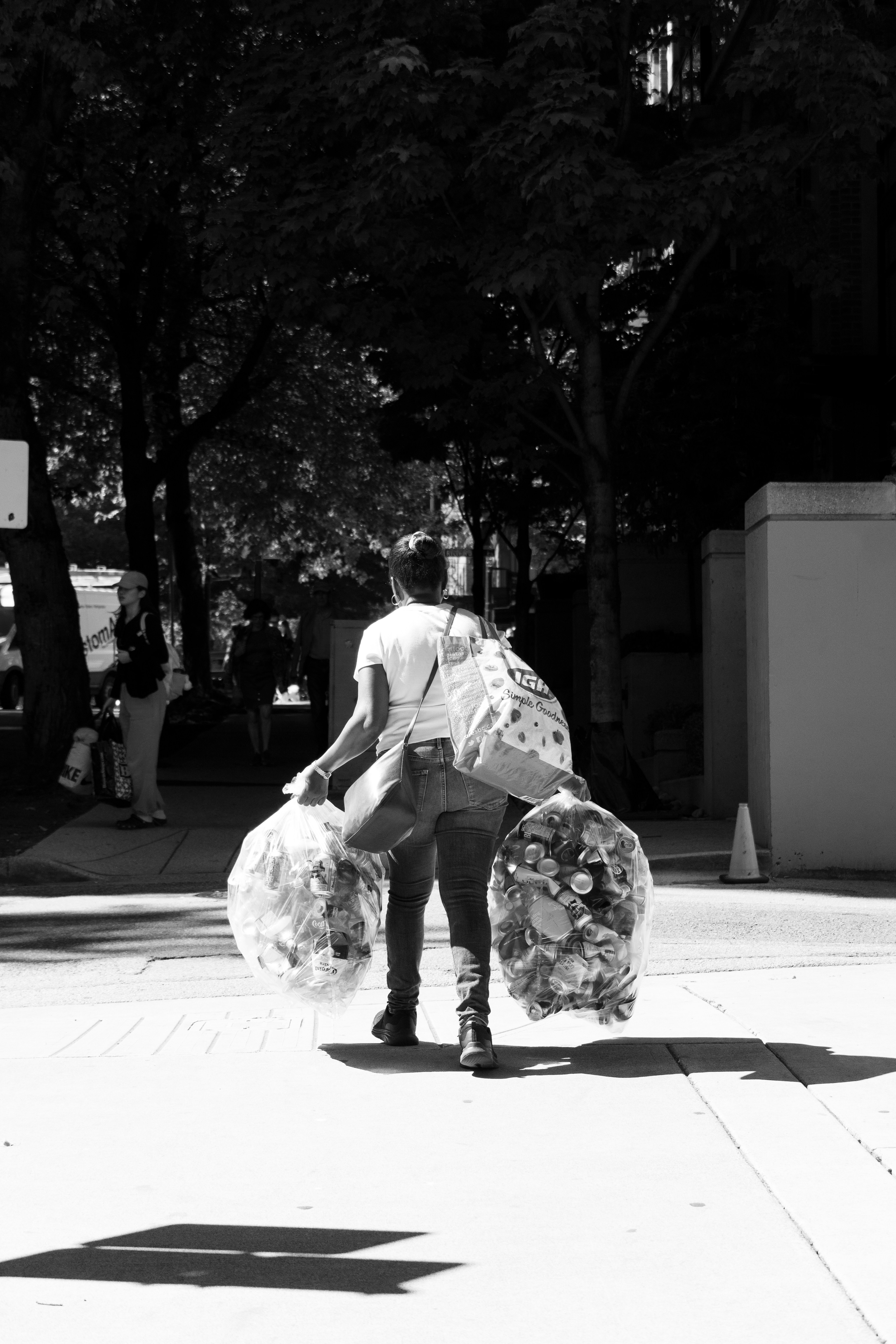 Retail Runner in a Black-and-White Avenue