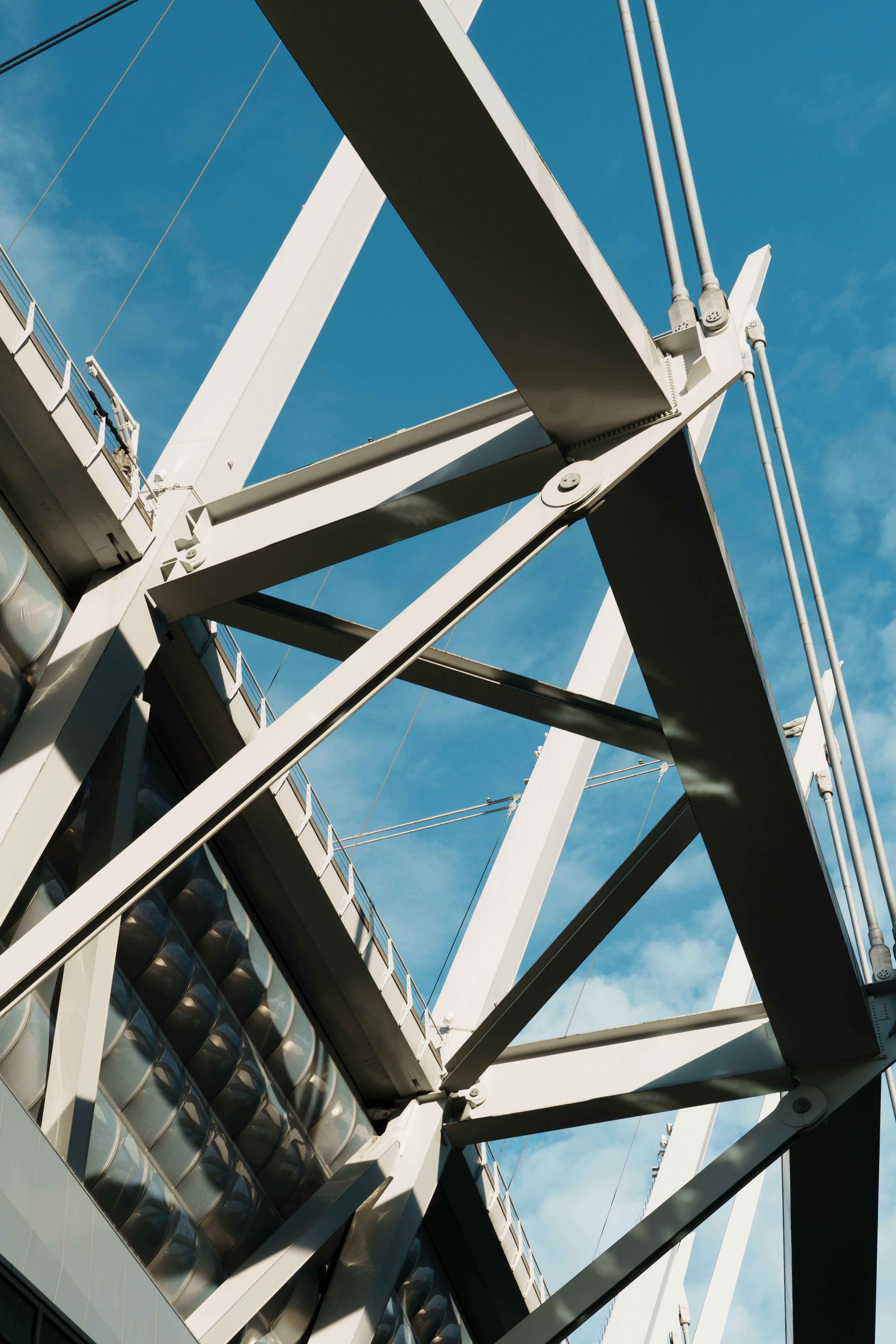 Steel Lattice Under a Bright Blue Sky