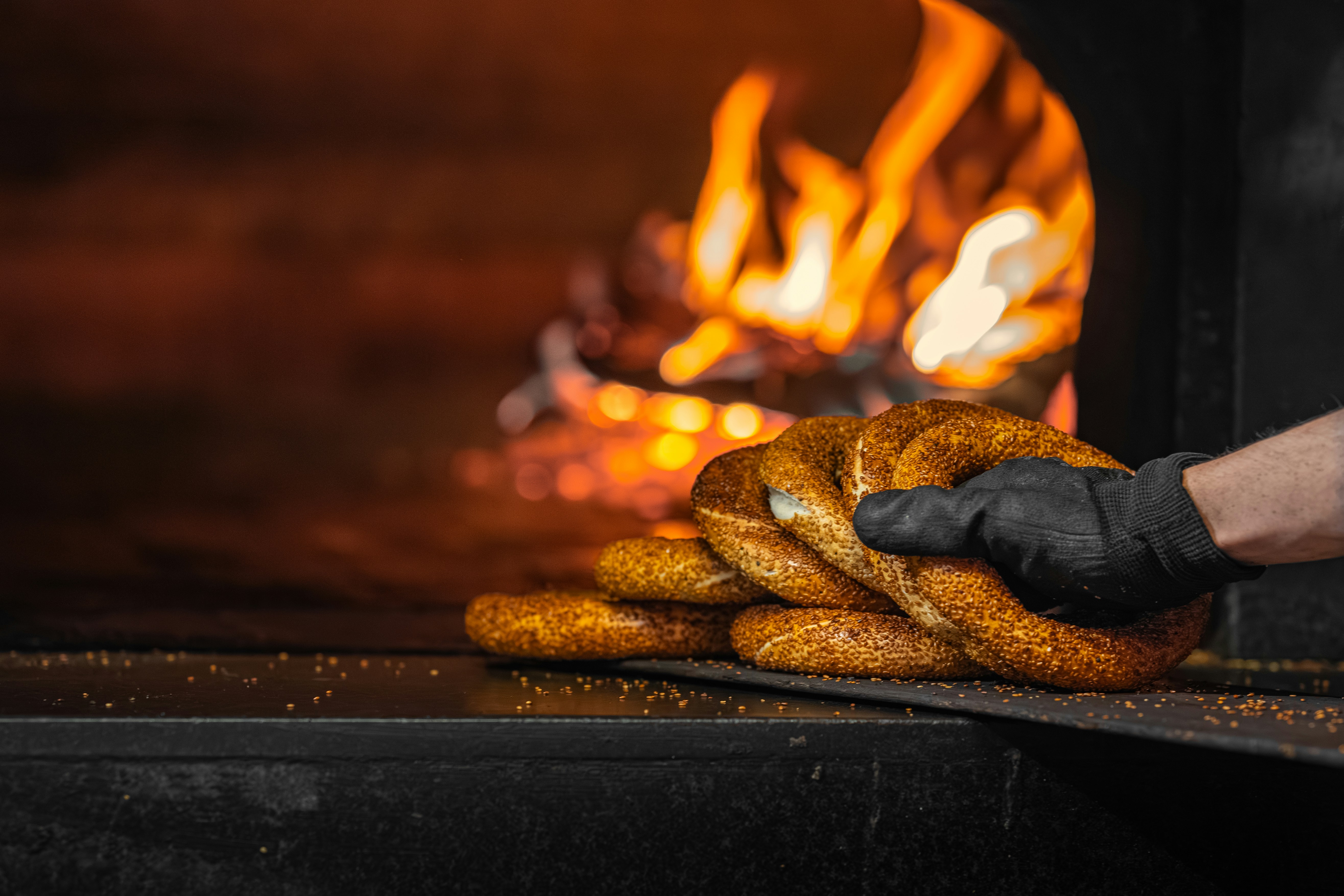 Glazed Loaves Rise from the Ember Glow