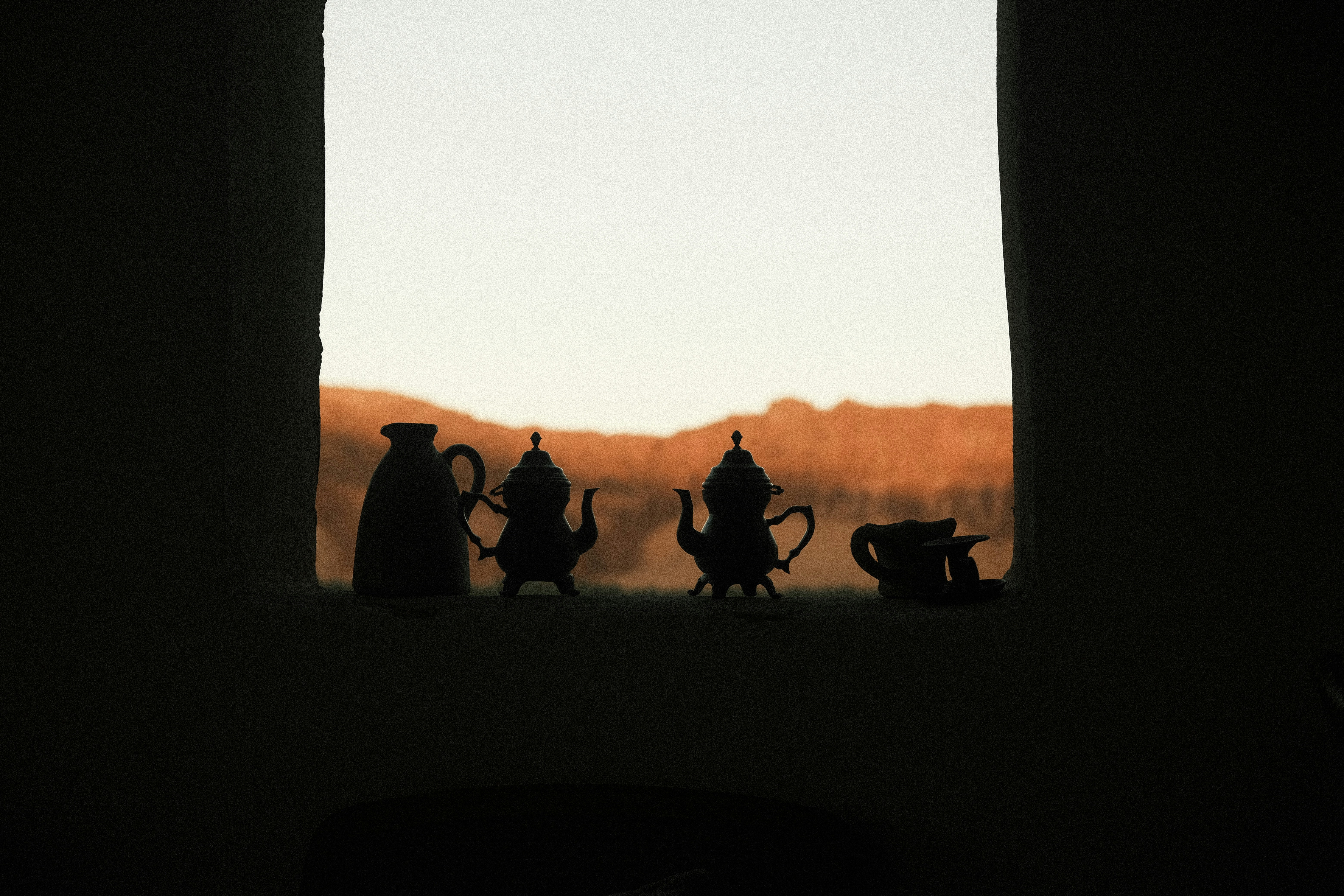 Silhouettes at Distant Window