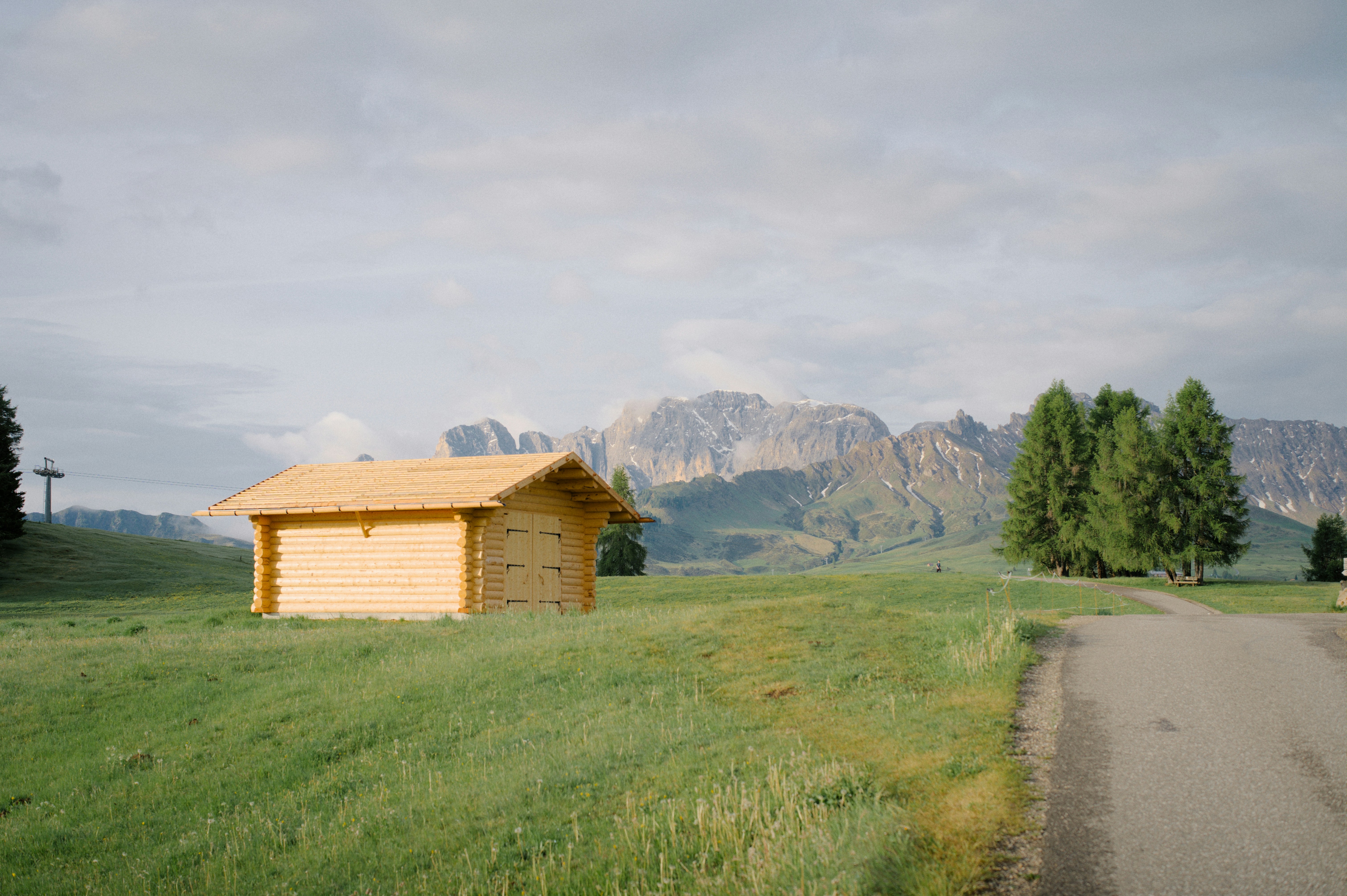 Golden Cabin at the Edge of Rolling Meadows