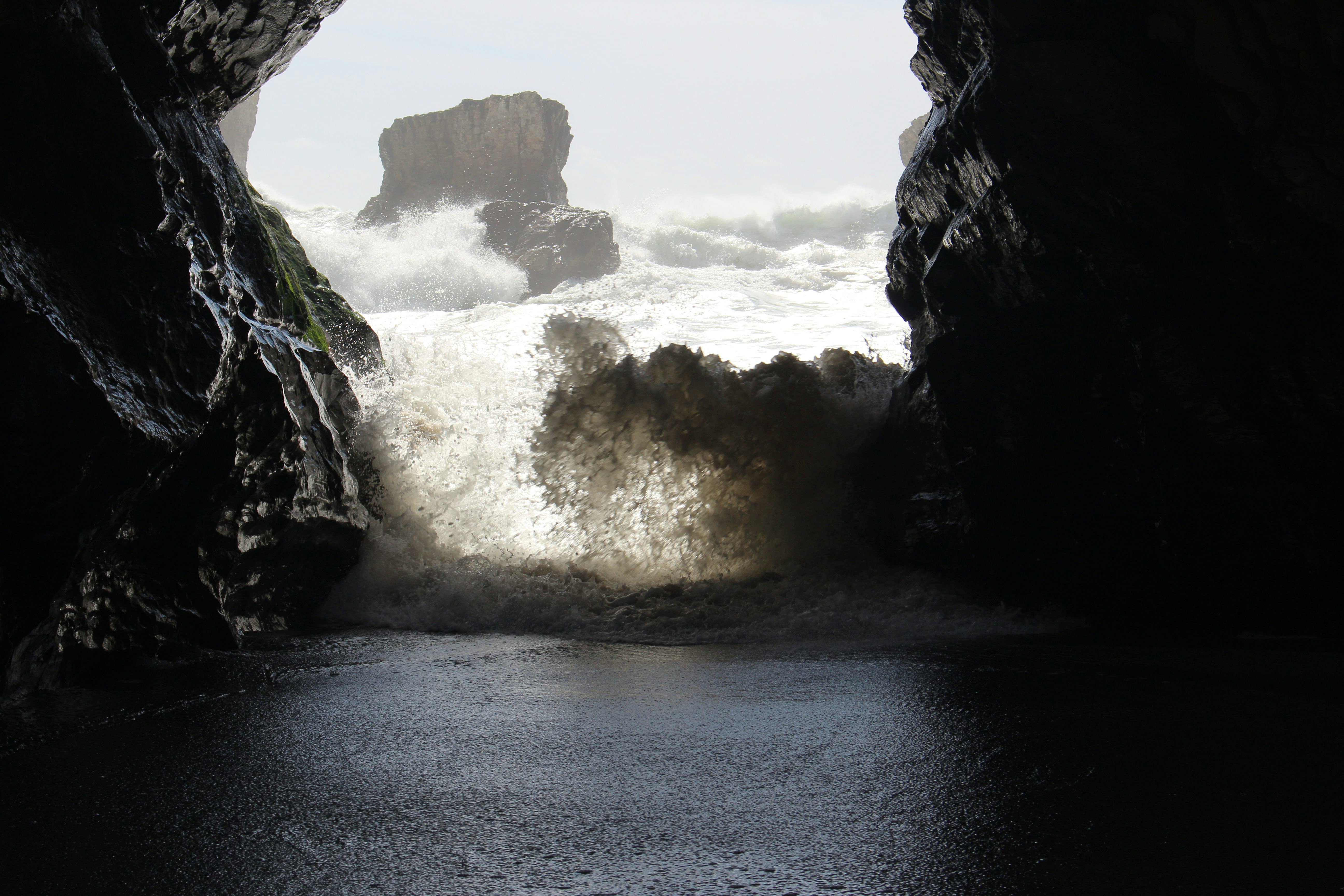 Emerging Light from the Sea Cave