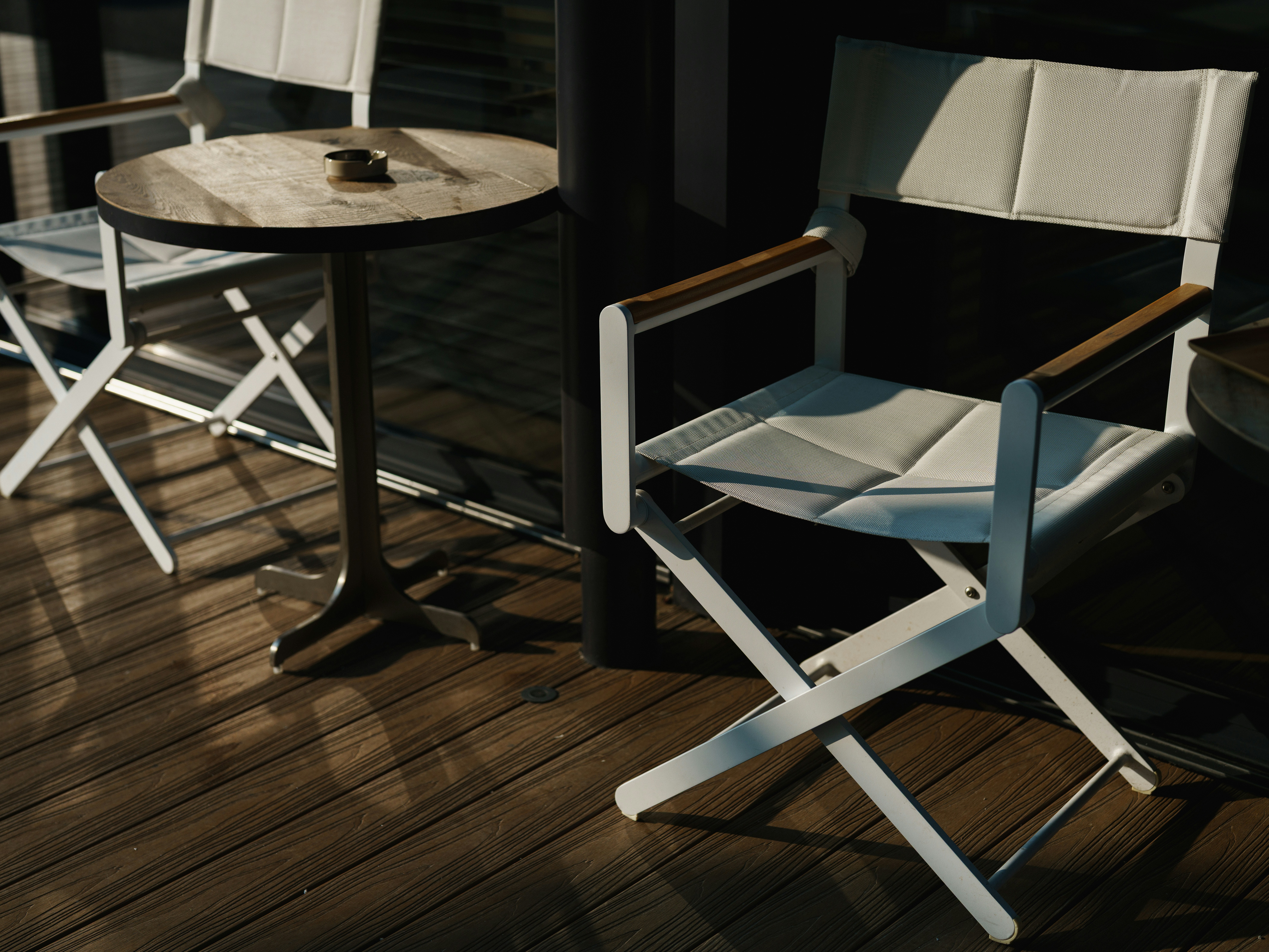 Sunlit Deck Chairs at Rest