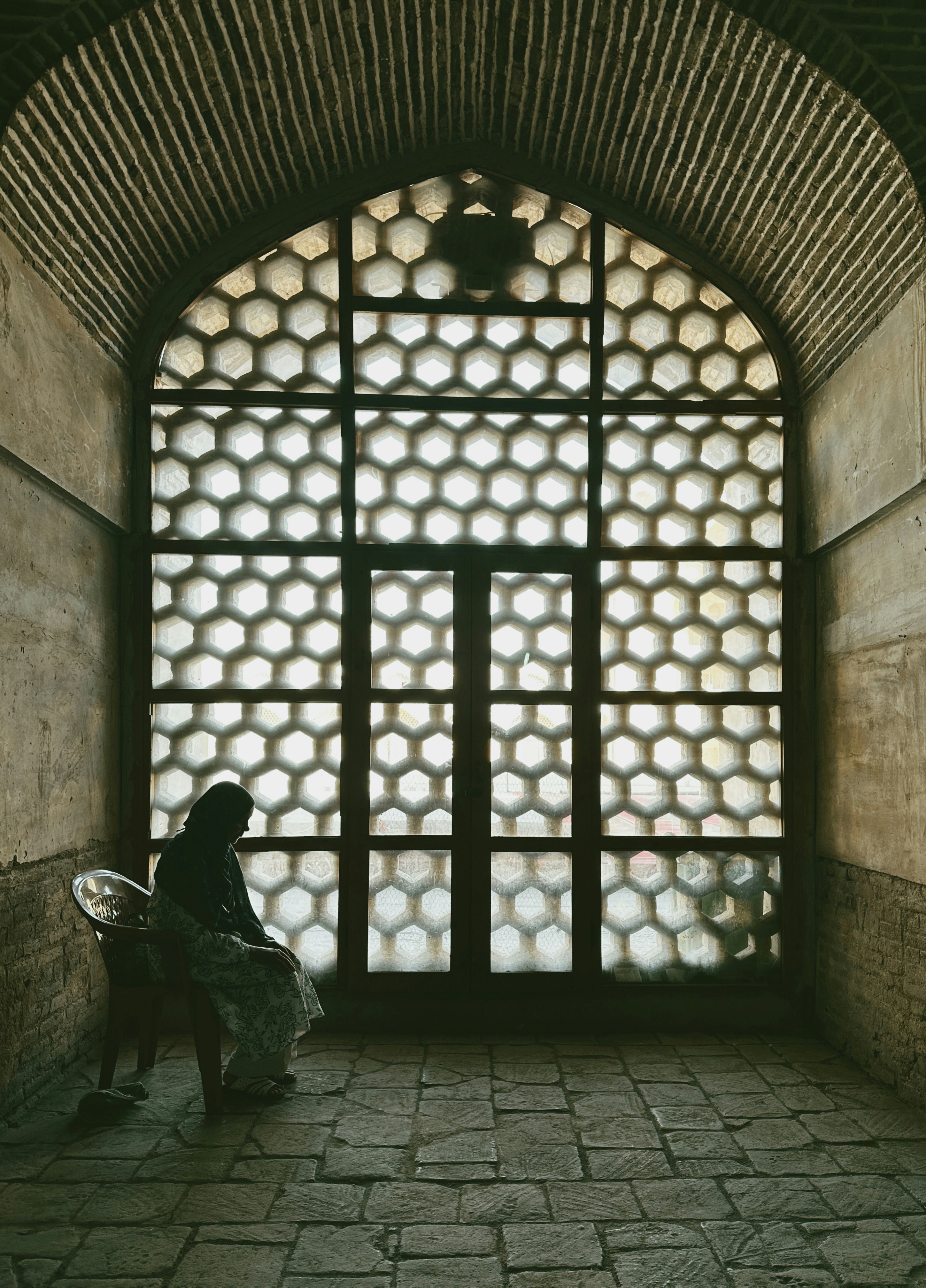 Silhouette in the Hexagon Gate Hall