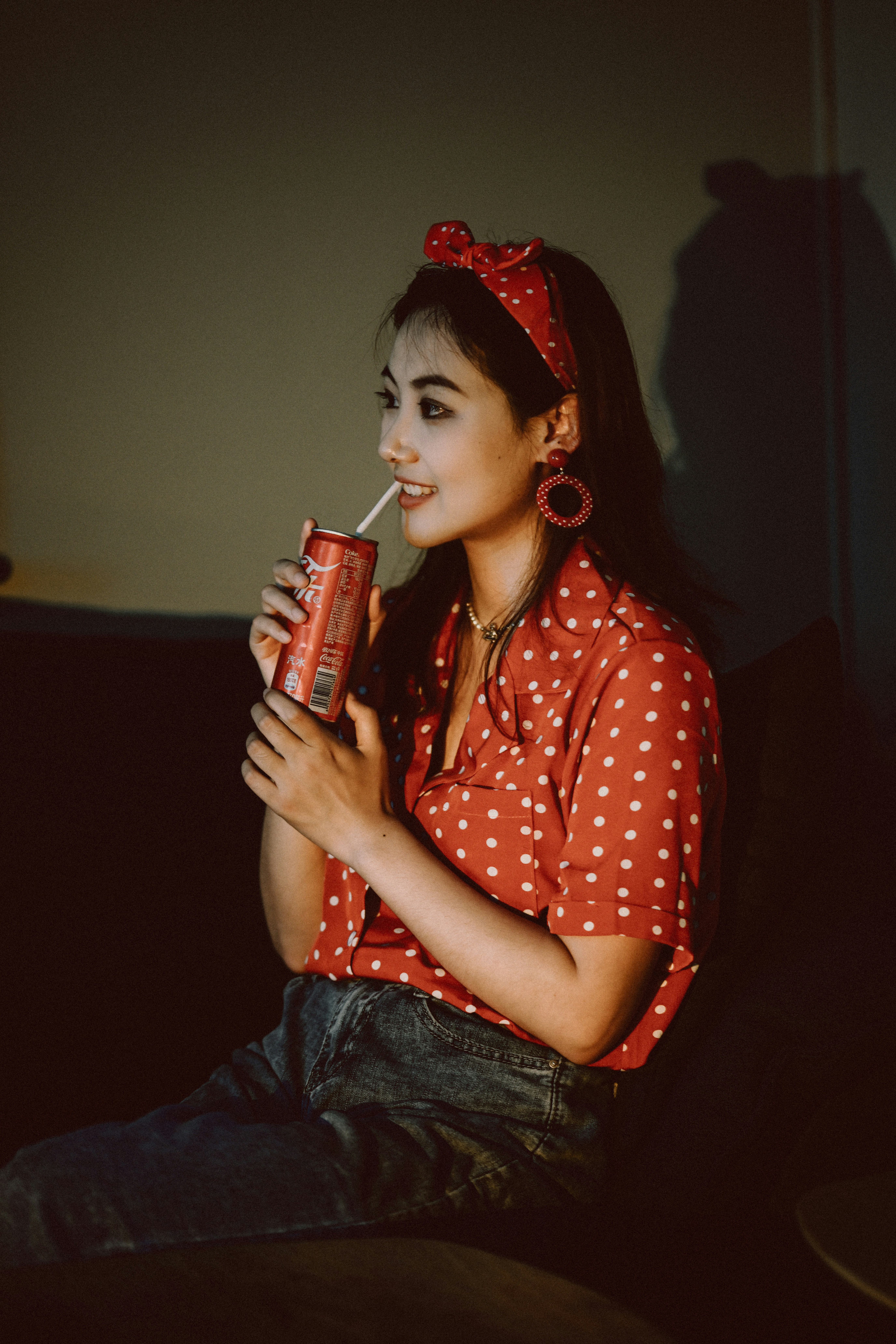 Red Polka-Dot Quiet Joy: A Nighttime Snack Break