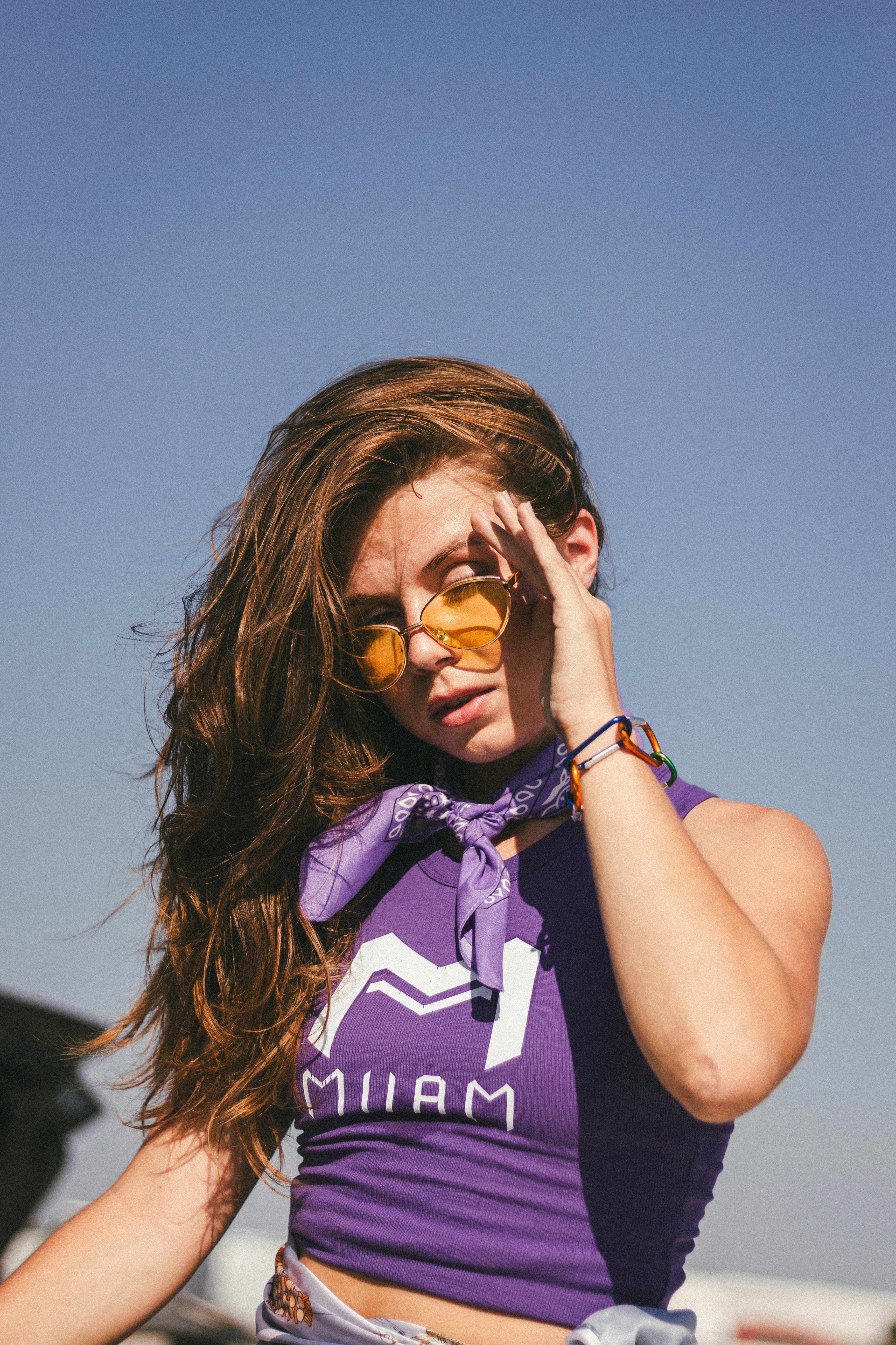 Sunlit Purple: The Glare of Confidence in Violet Row