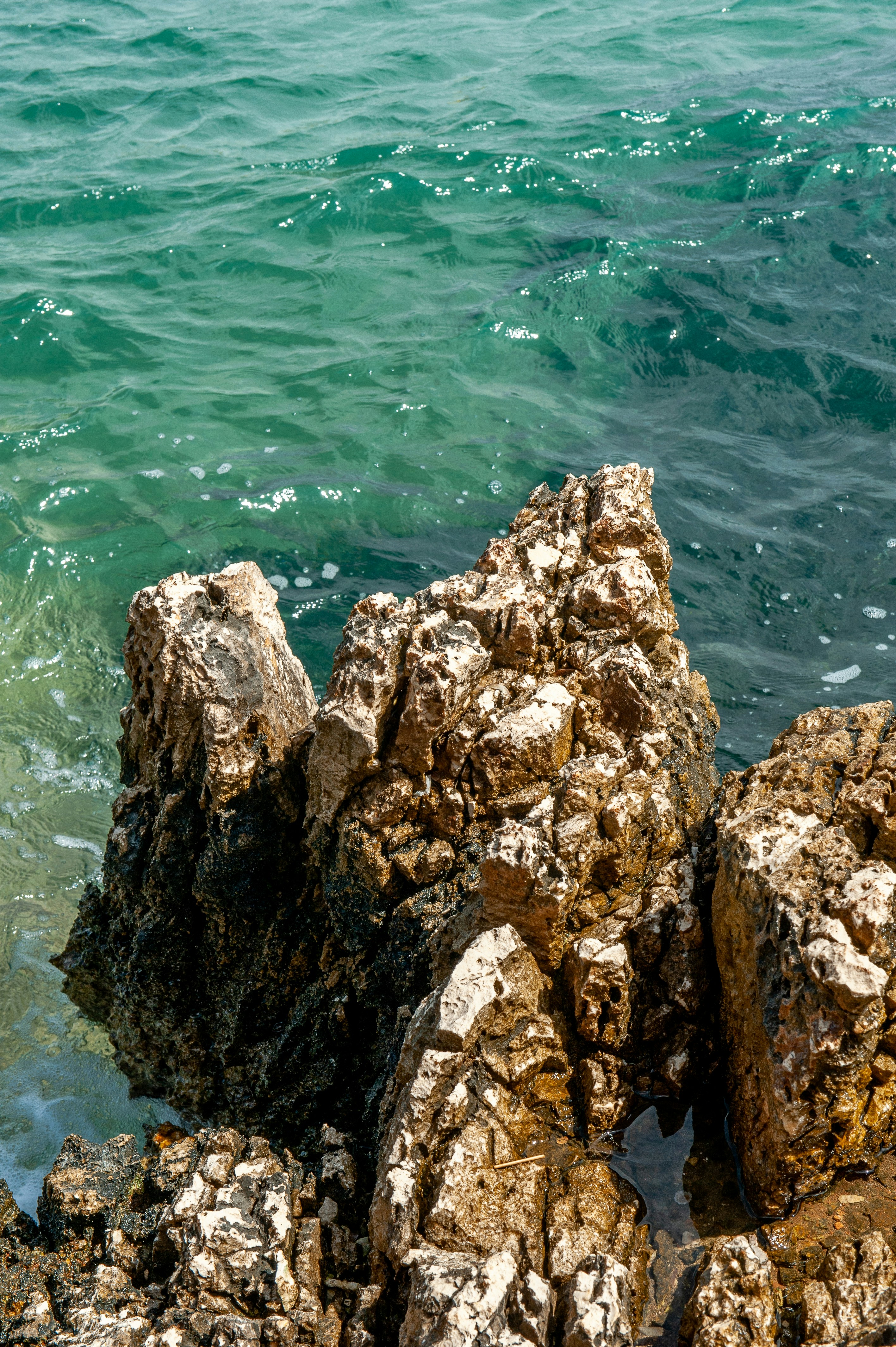Limestone Spires Guarding Turquoise Waters