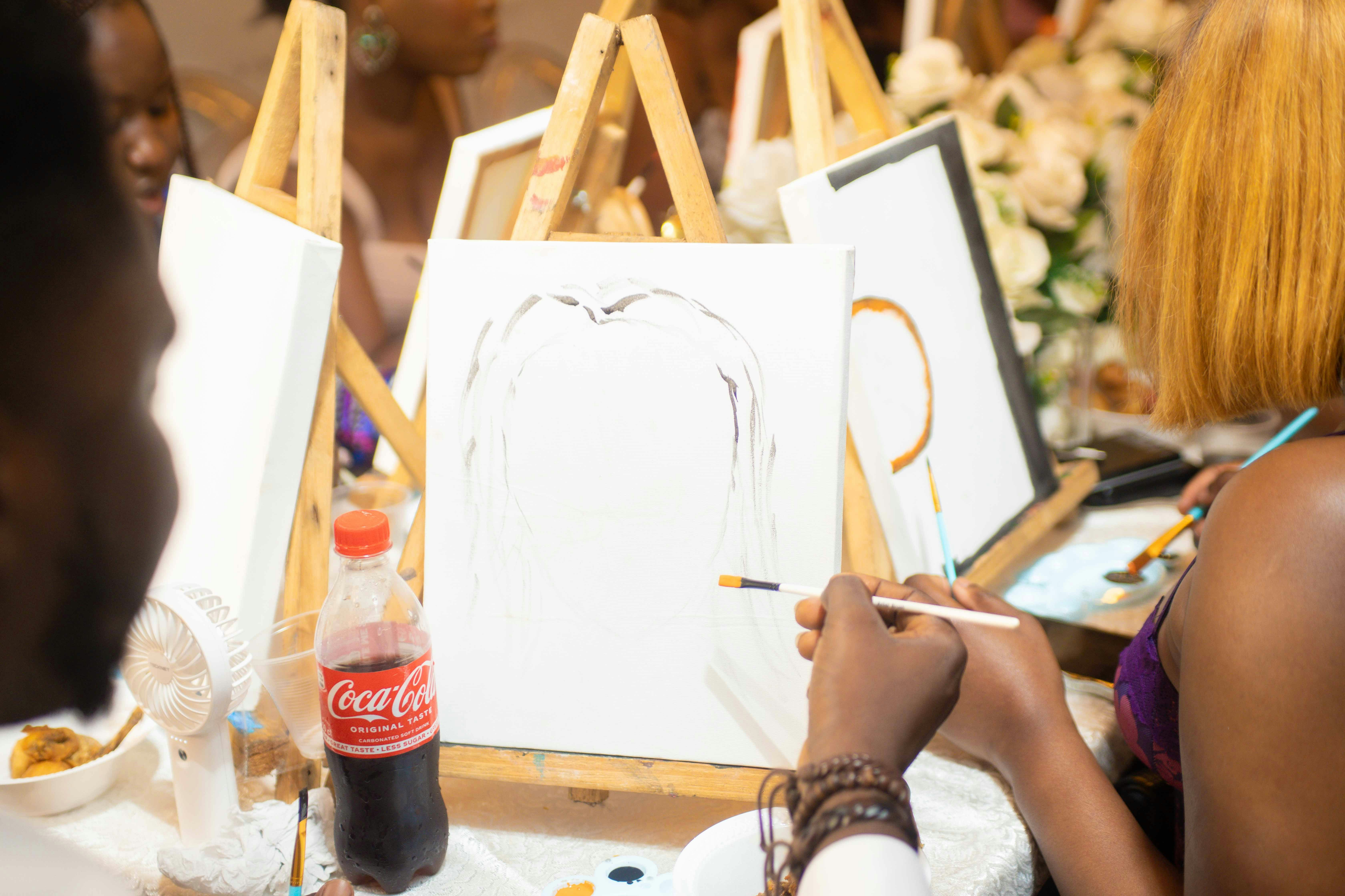 Vivid Moments: Portraits in a Painting Class