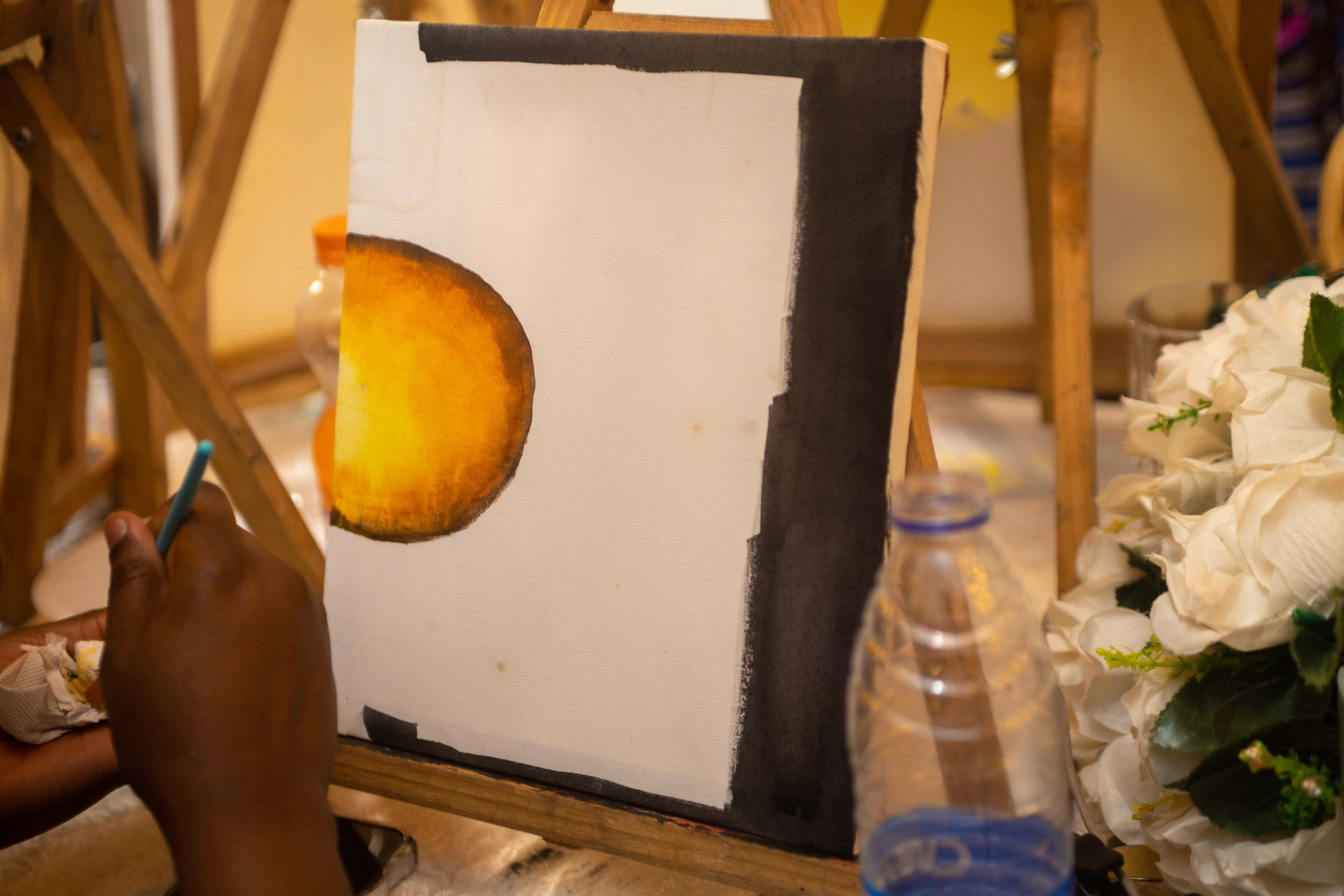 Solitary Sun: An Artist’s Canvas in Soft Workshop Light