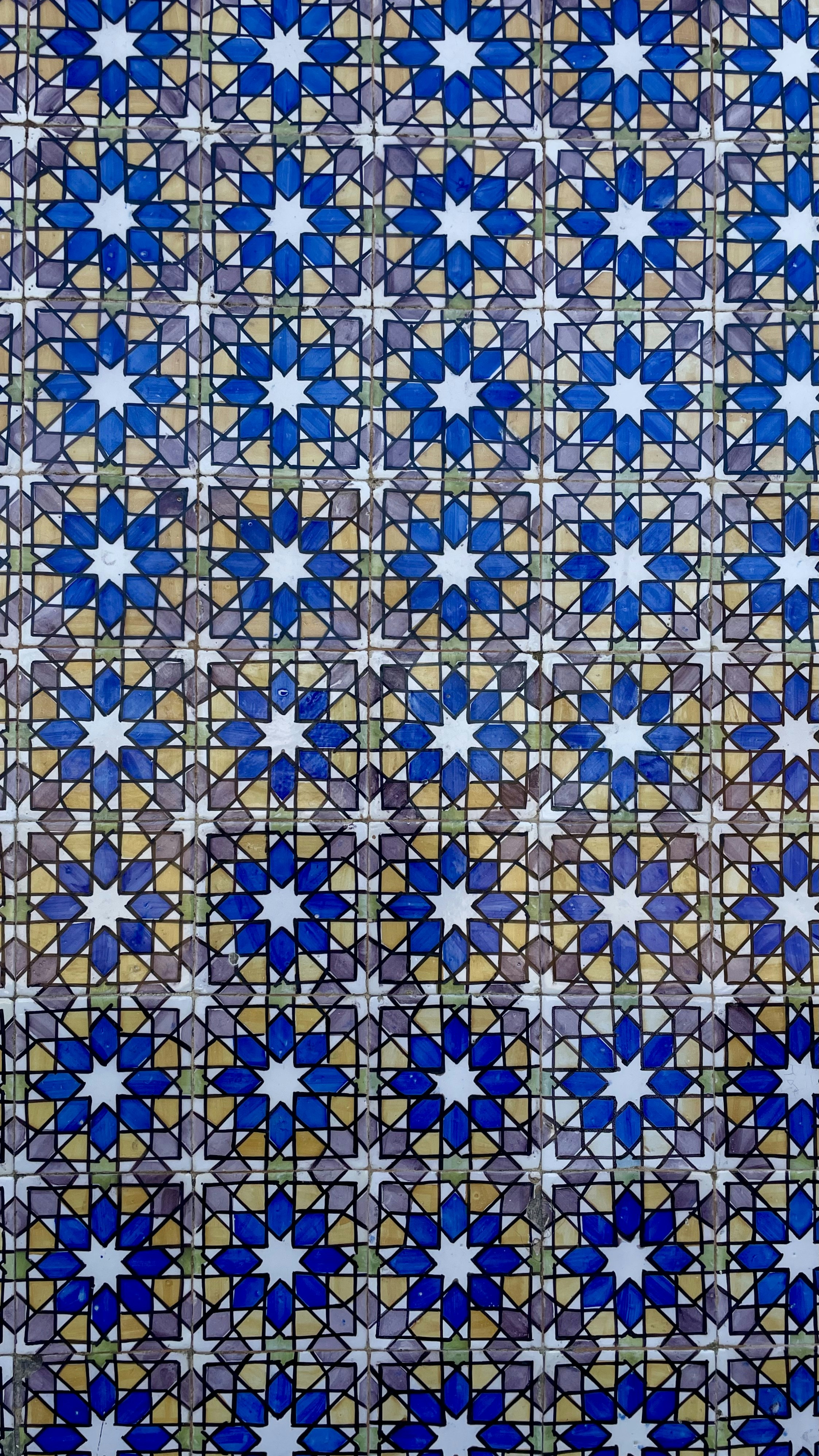 Starry Tiles: A Repeating Mosaic of Midnight Blue Orbits