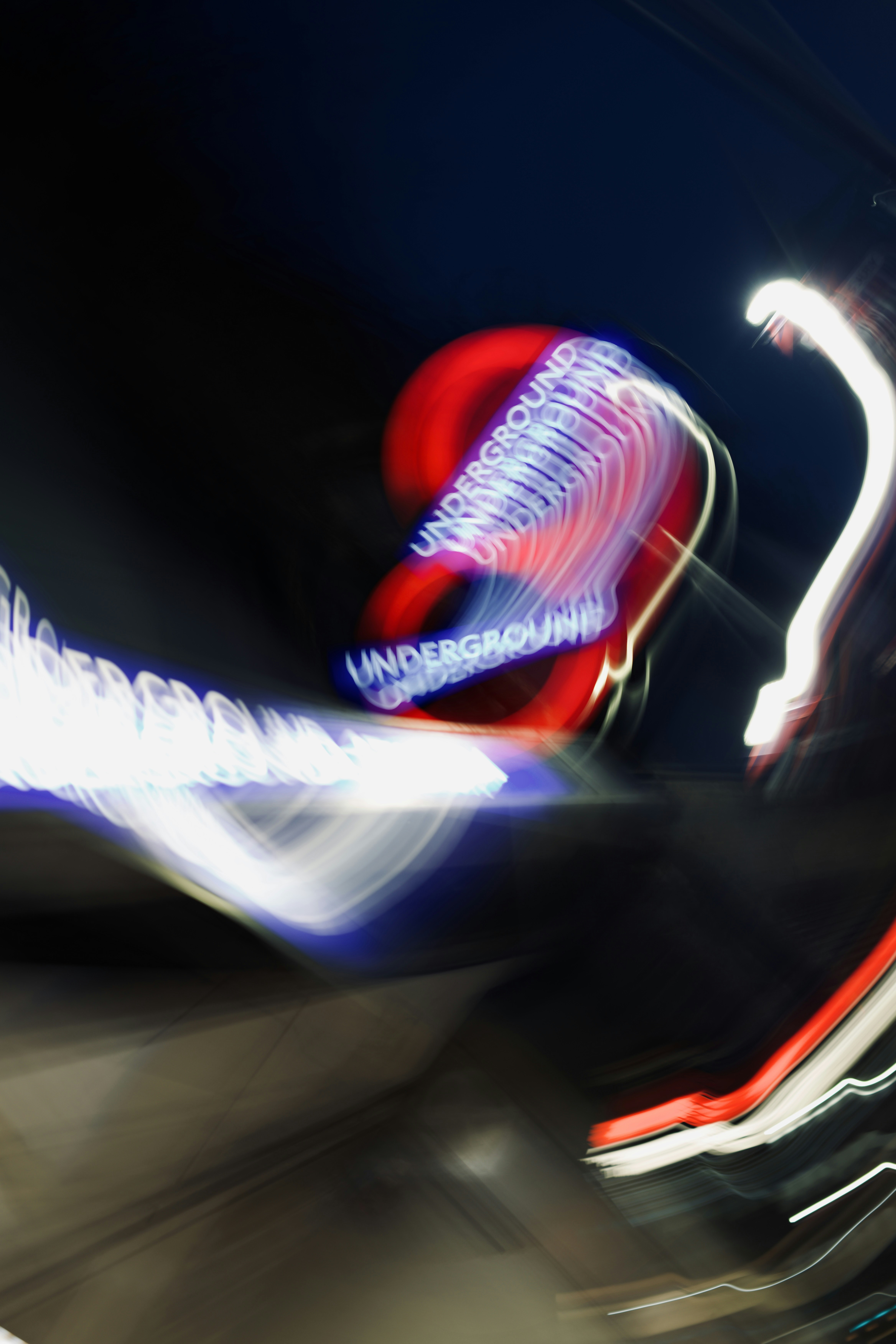 Neon Underground Blur: Subways in Motion