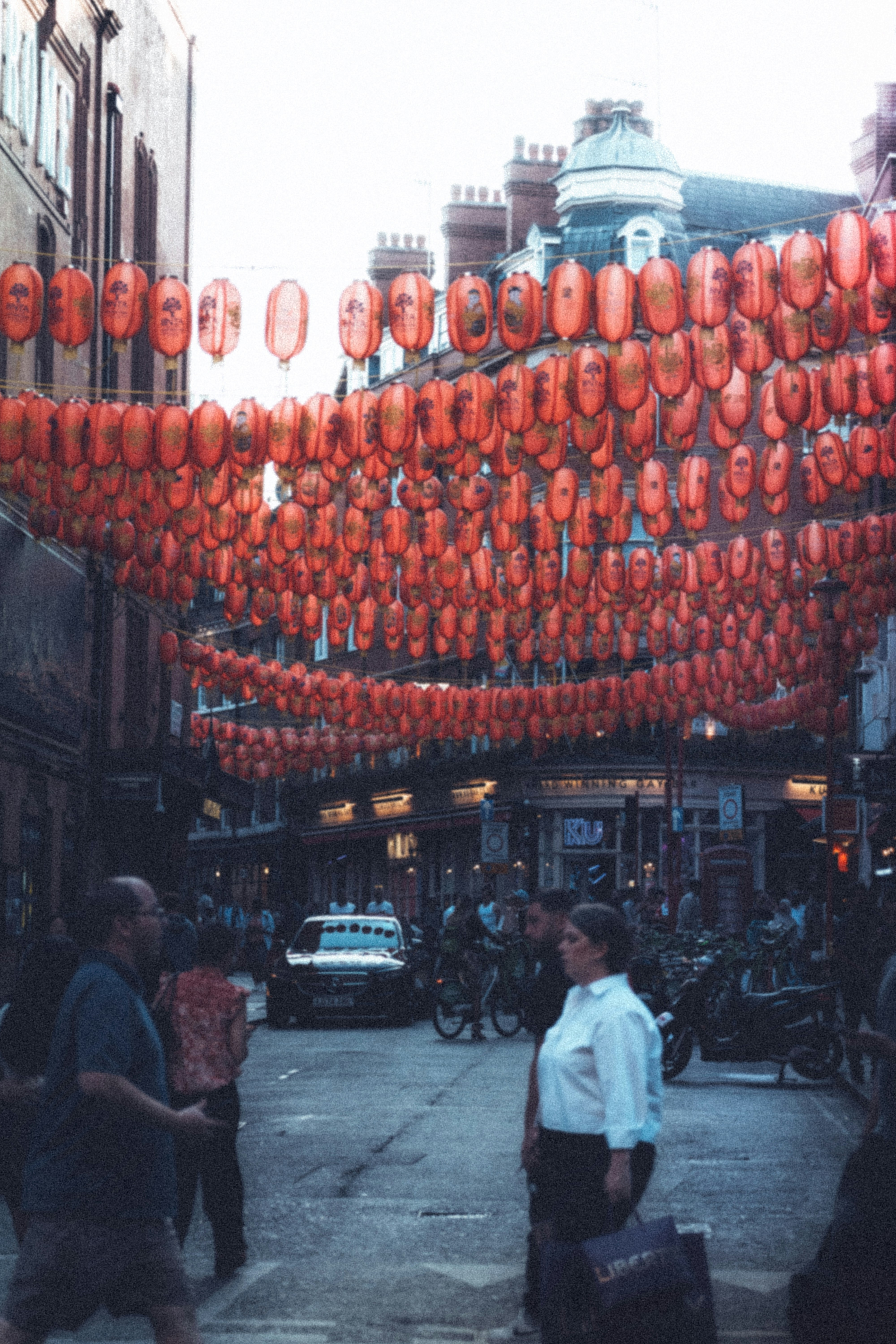 Lantern Corridor Over Chinatown Street