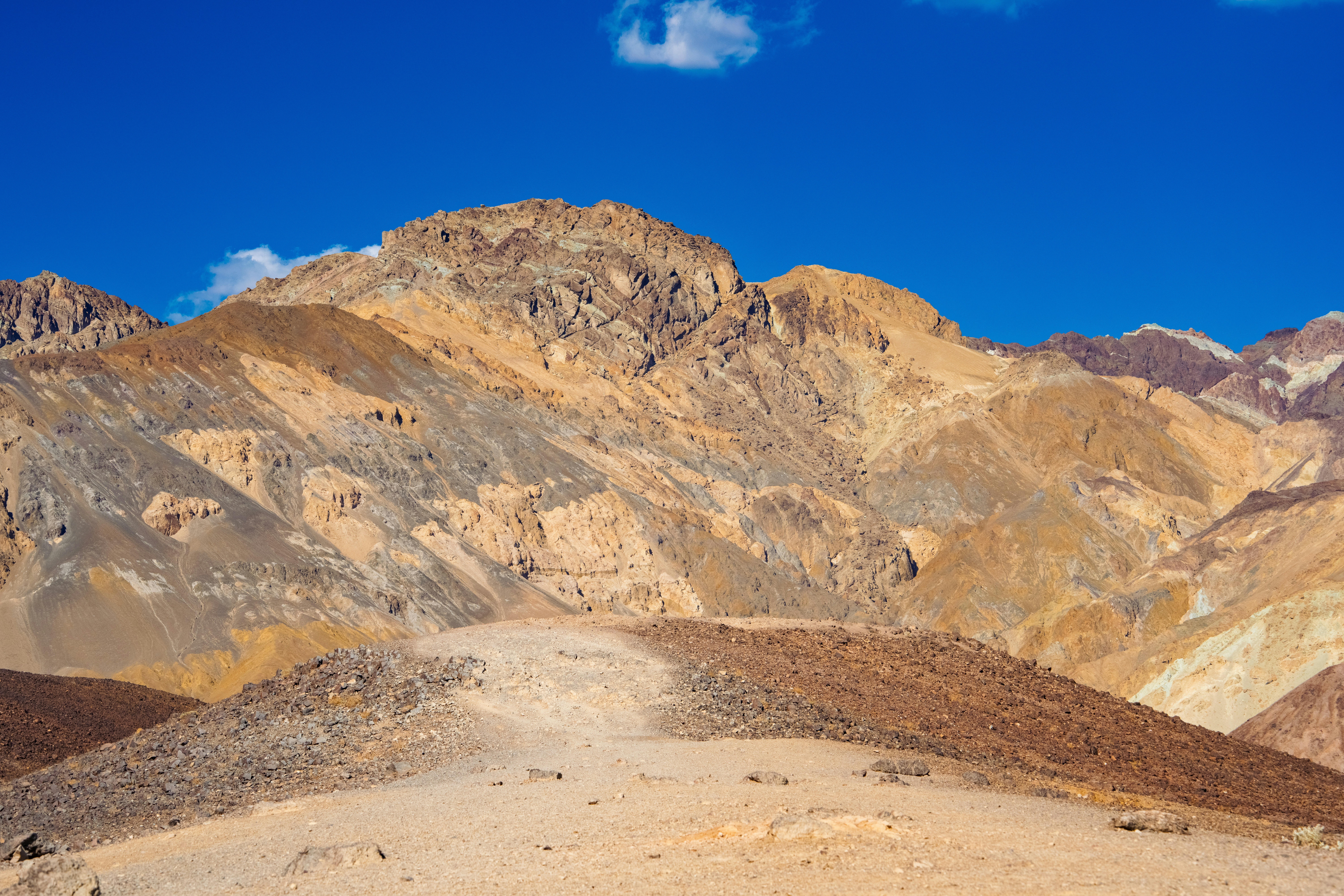 Desert Ridge: A Sunlit Ascent Beneath Crimson Peaks