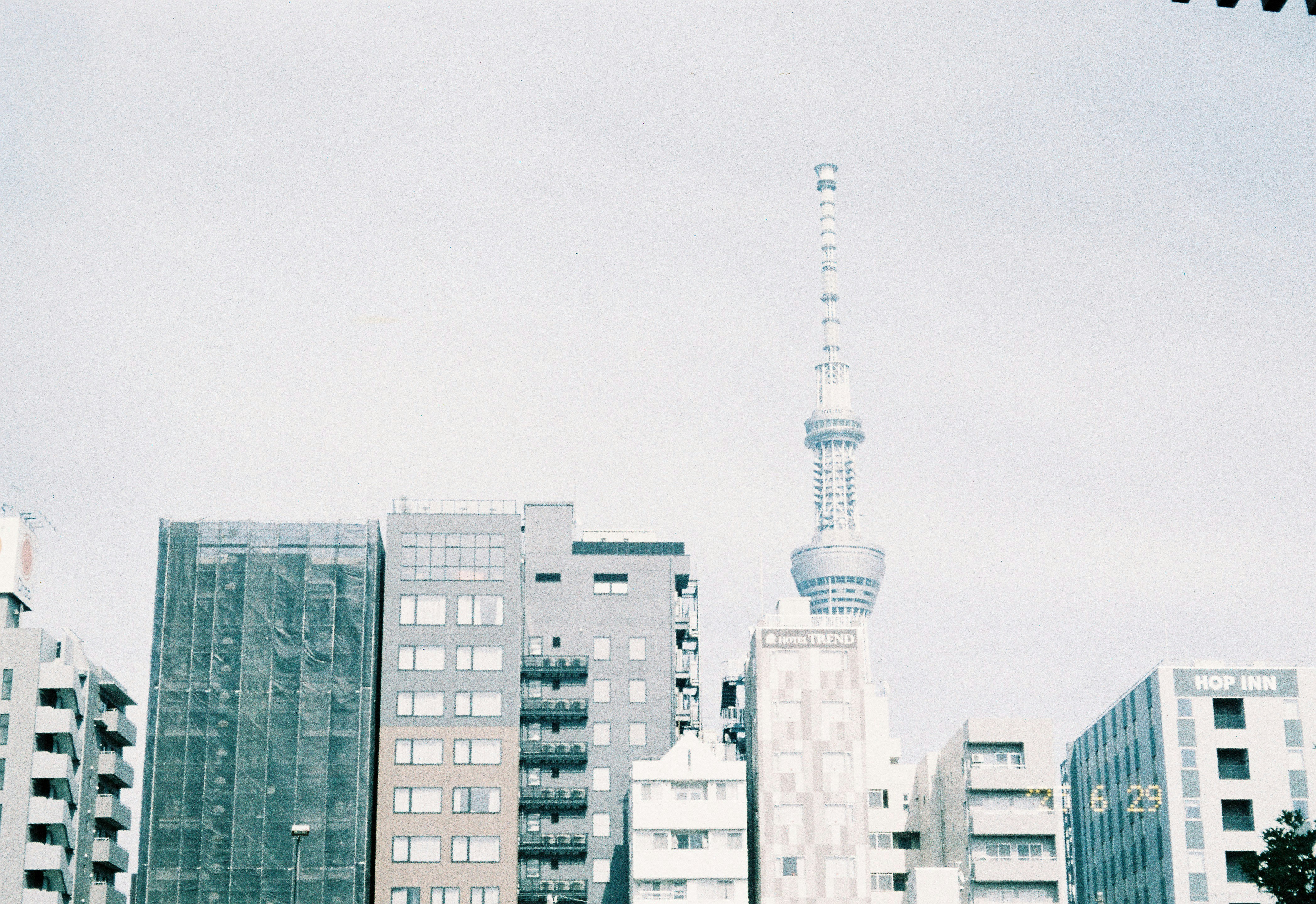 Tokyo Skyline: Towering Antenna Above a Grid of Glass and Concrete