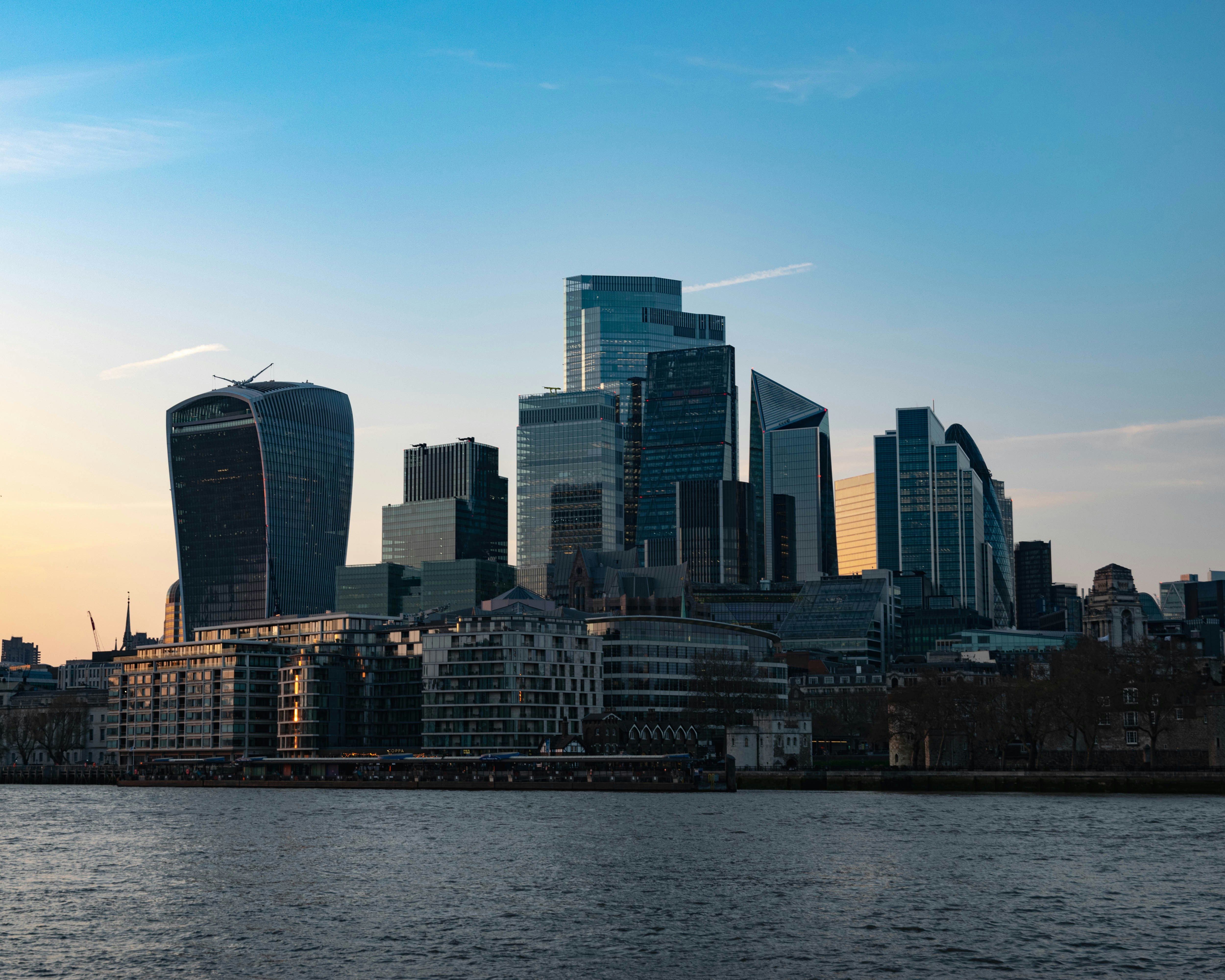 Sunlit Glass Skyline Over the Thames