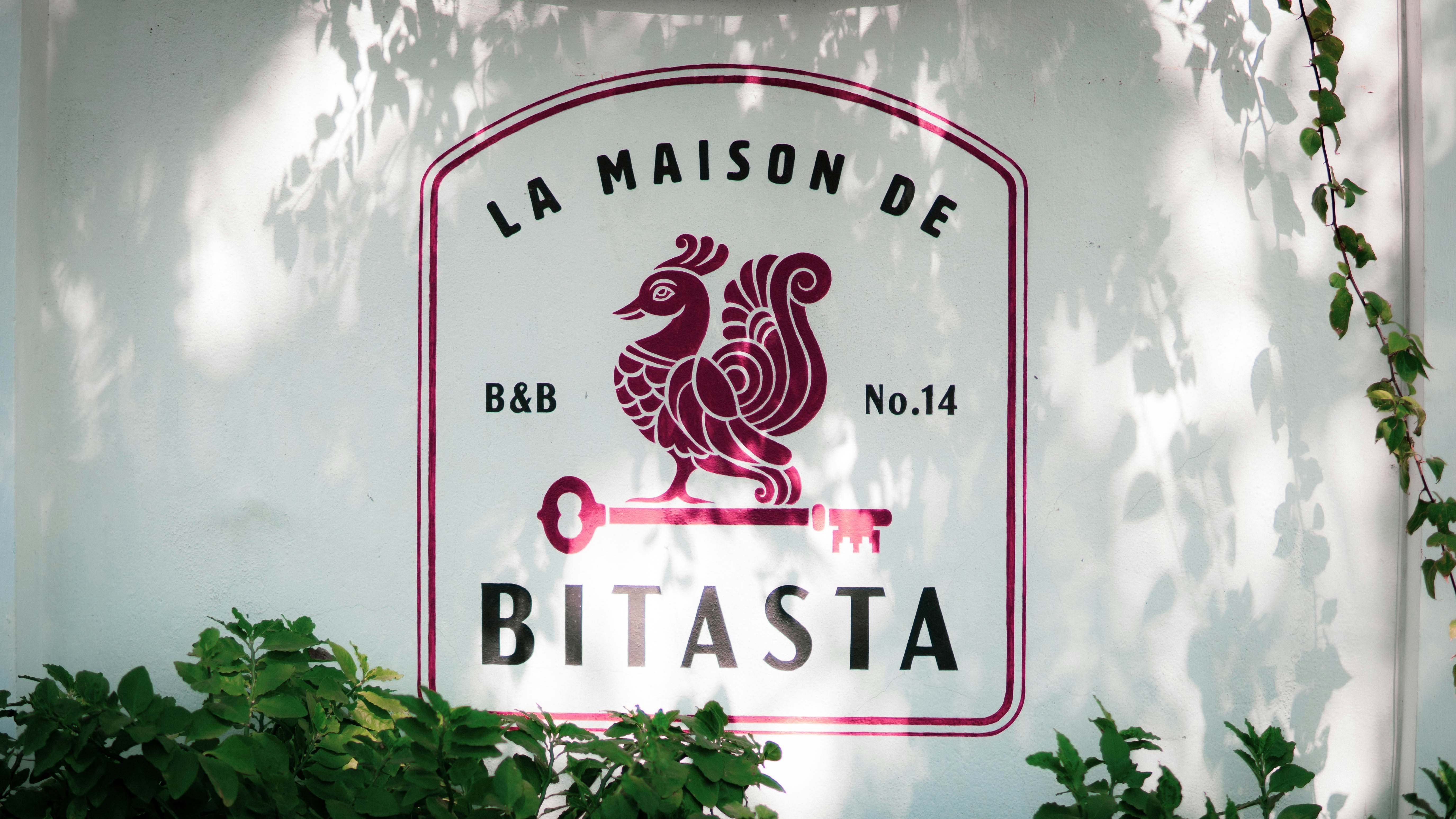 Key at the Red Rooster Inn: Bitasta Sign in Soft Green Shade