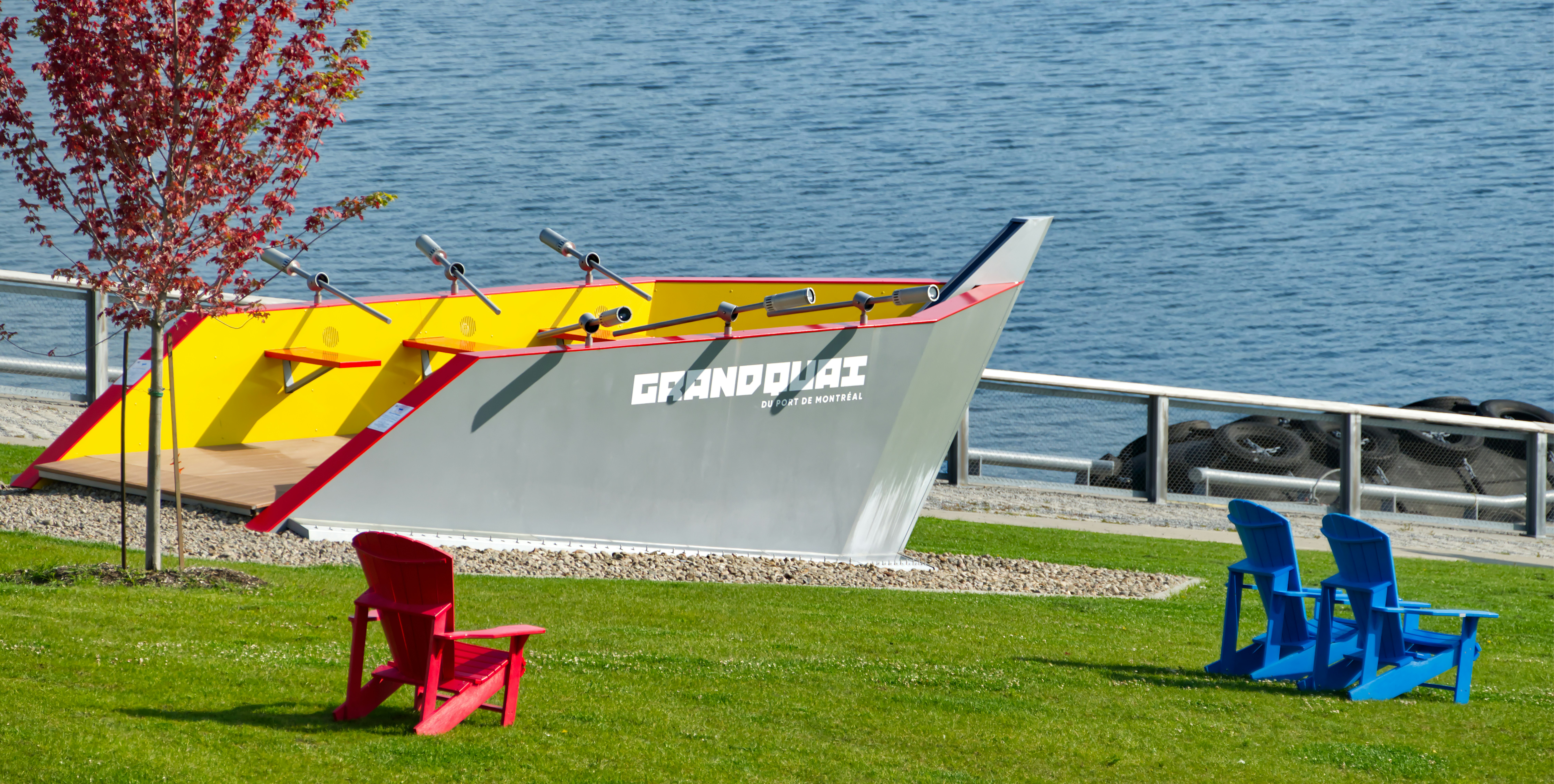 Colorful Skate Ramp by the Waterfront