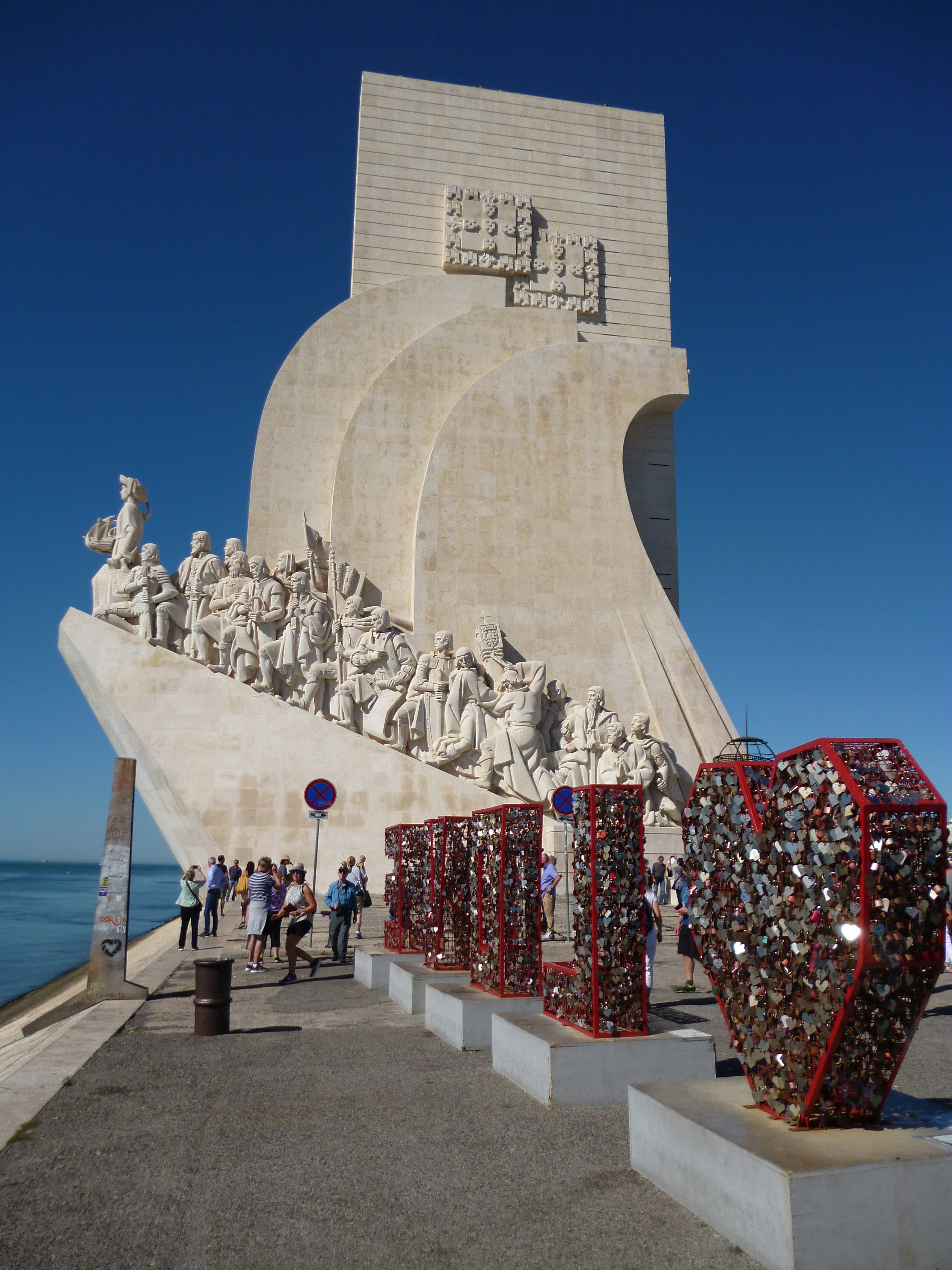 Monumental Staircase to the Sea: Sculpted Figures and Love Locks
