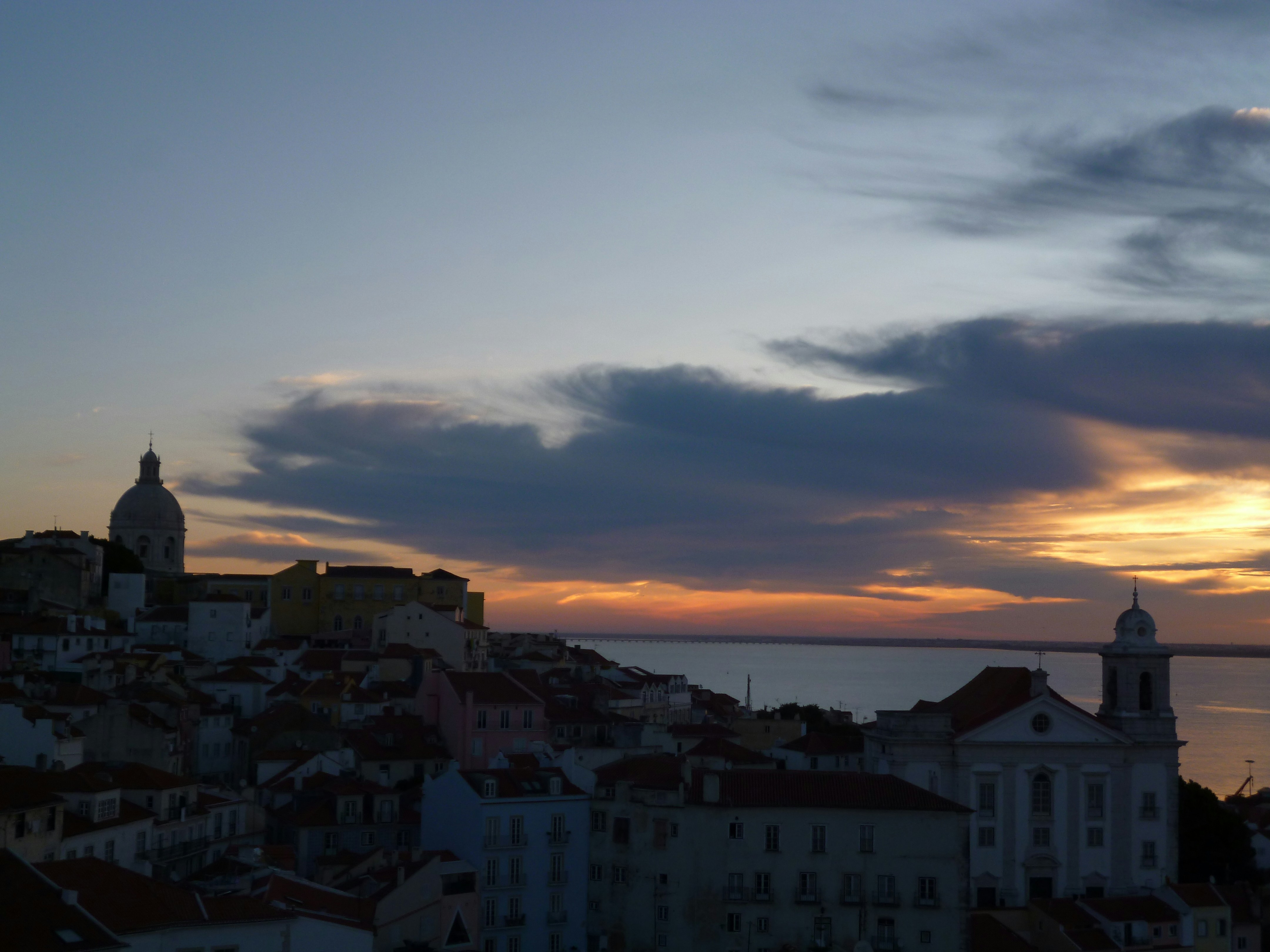 Dusk Over the Clifftop Old Town