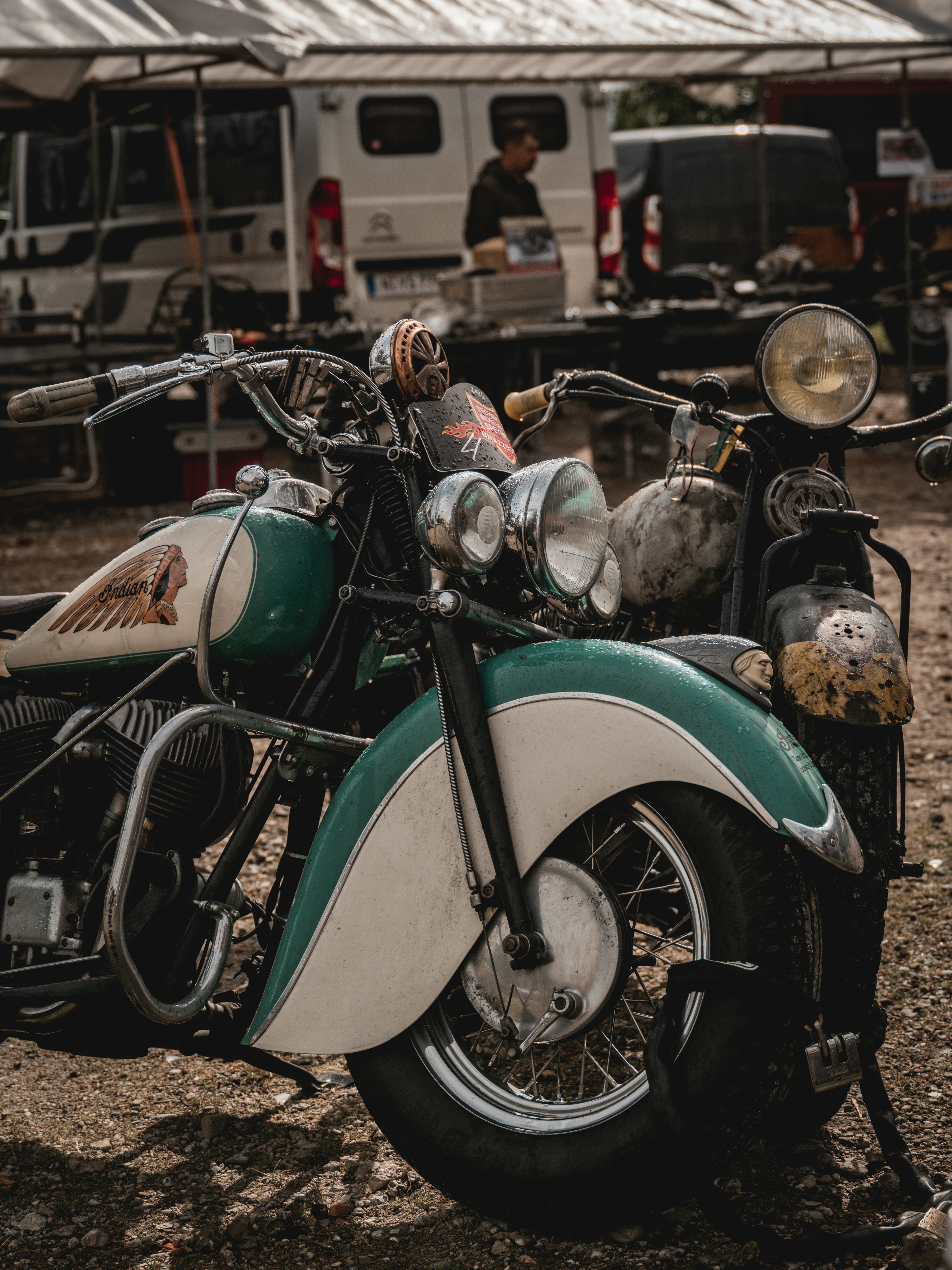 Vintage Chrome: A Crest of Relics in a Rustic Paddock