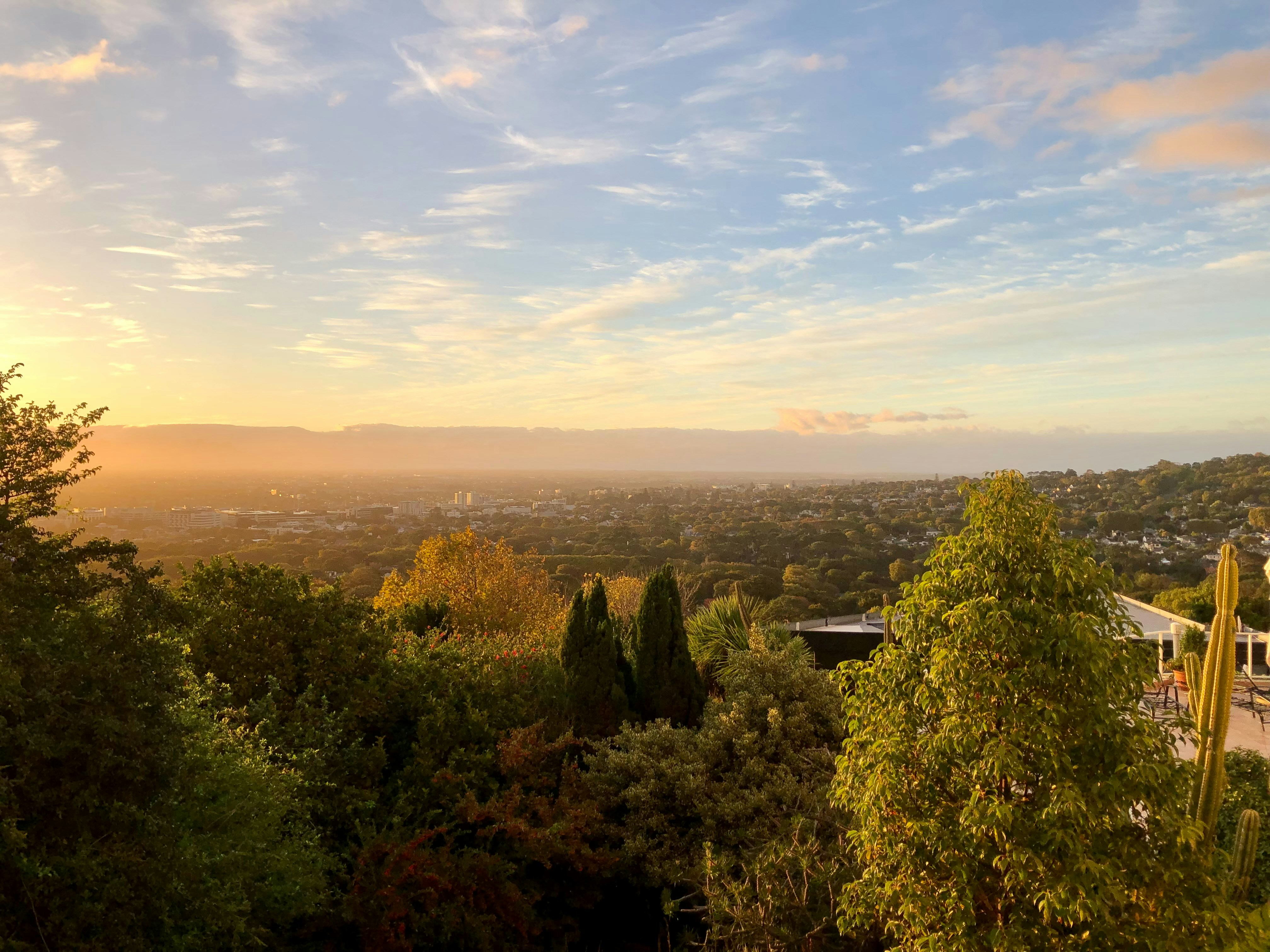 Golden Hour Over a Suburban Horizon
