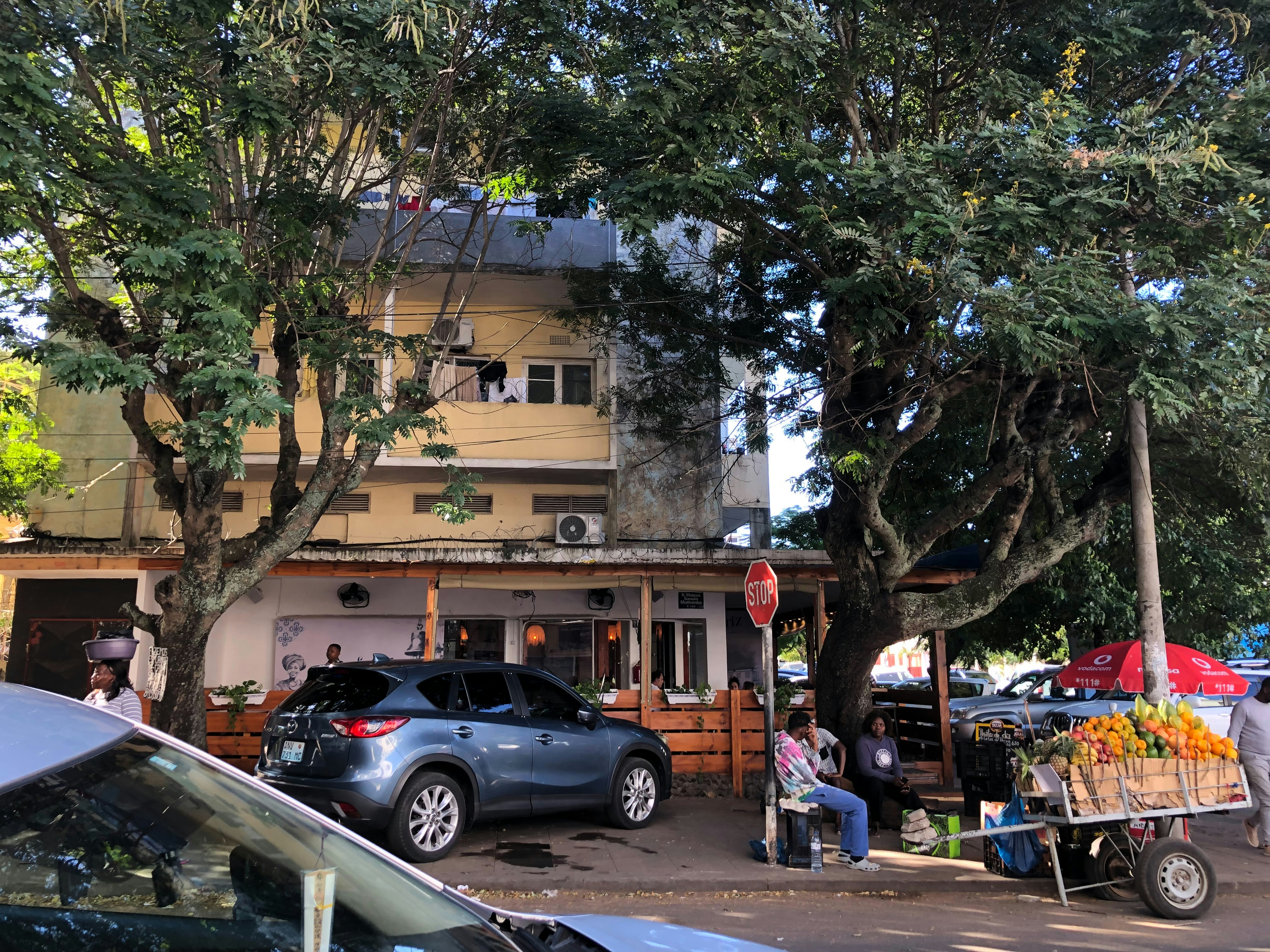 Street Corner Quiet Amid Market Activity