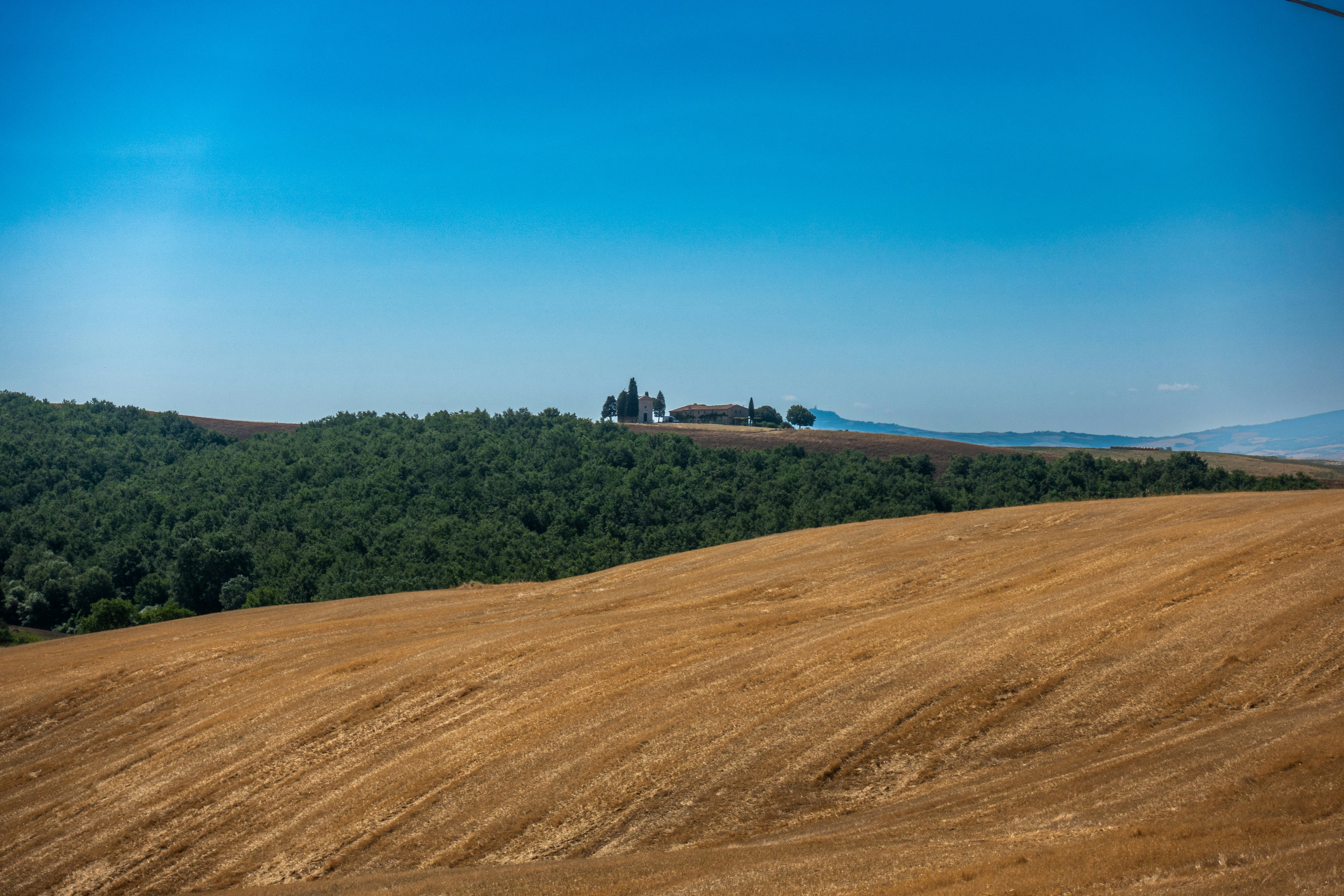Crest of the Golden Hills: A Quiet Horizon with a Farmstead