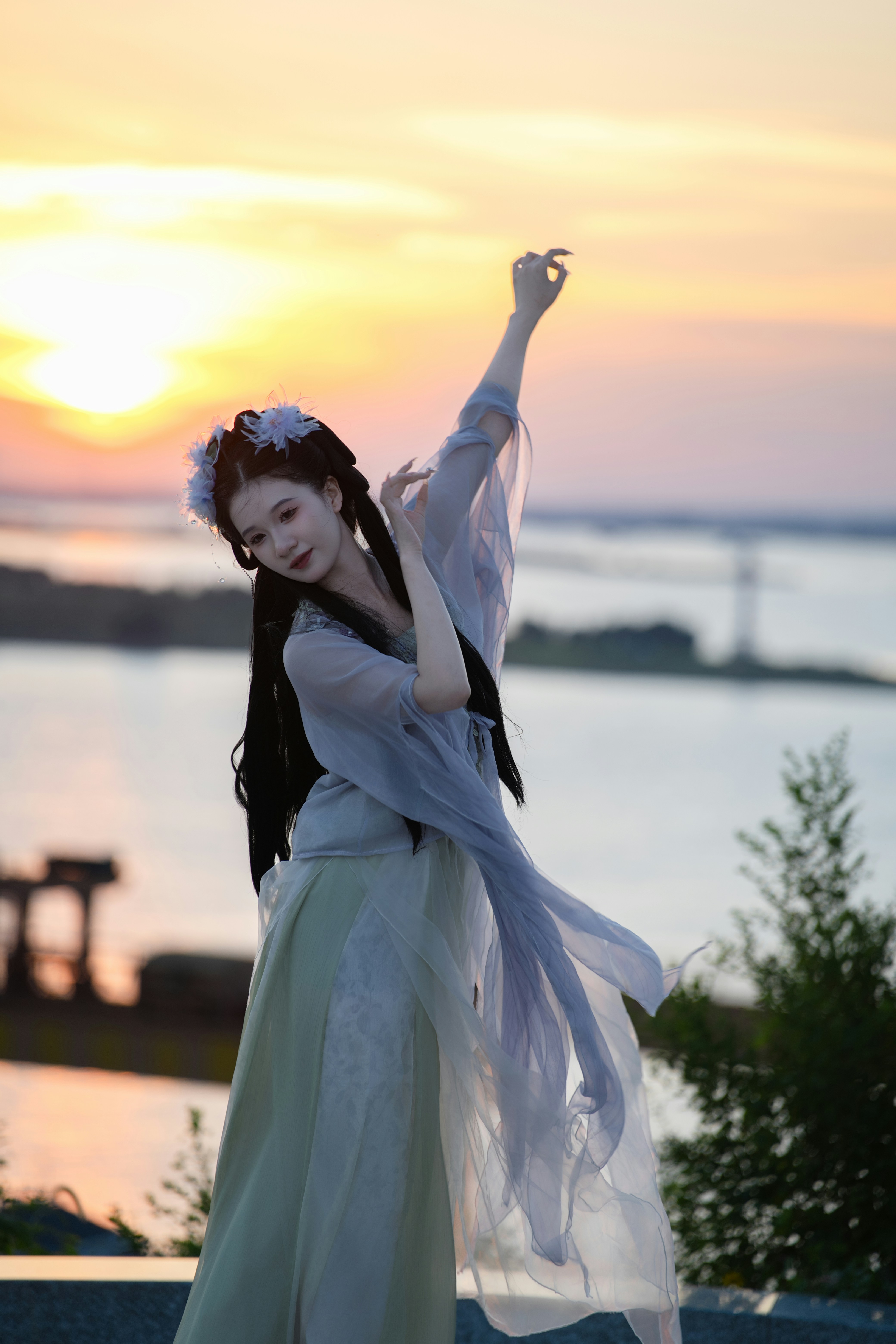Elegance in Motion at Sunset