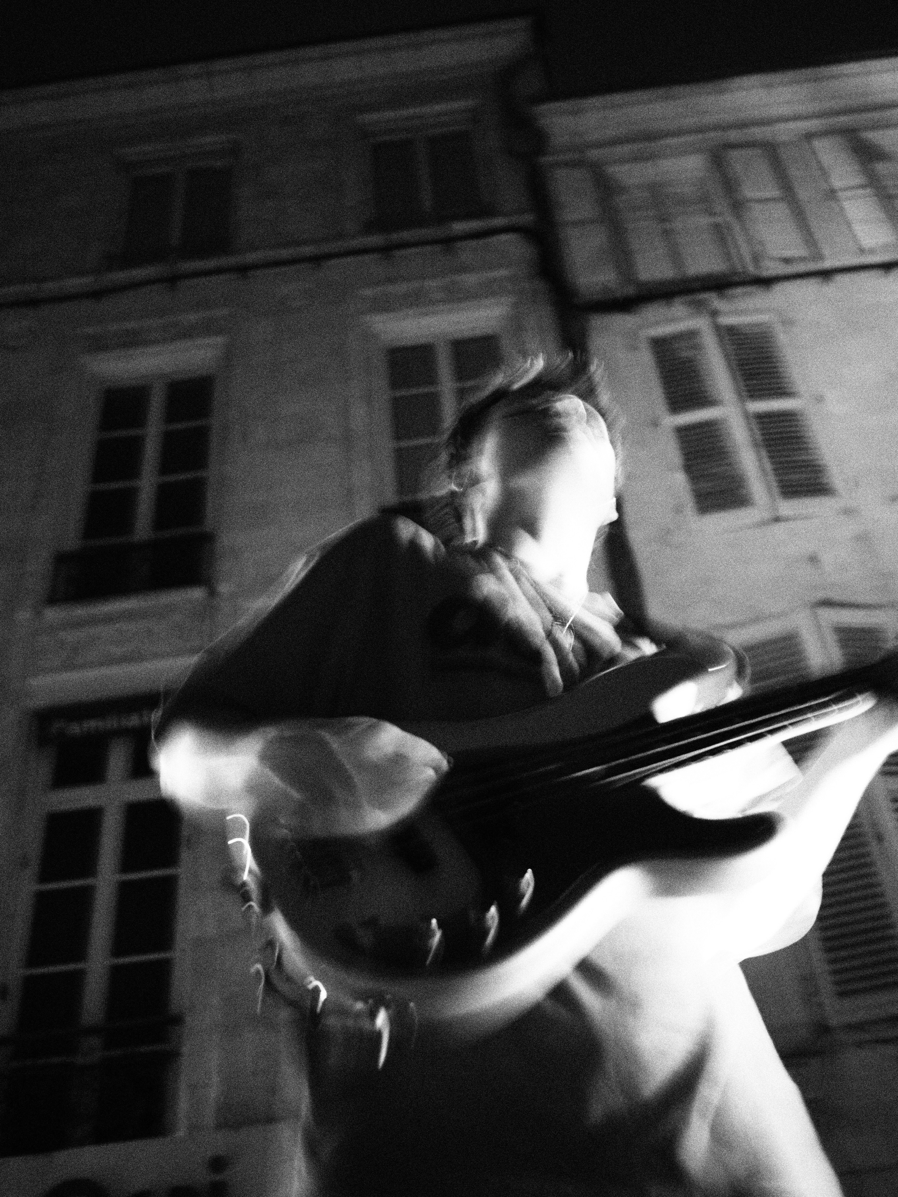 Midnight Riff: A Distorted Guitar in Motion