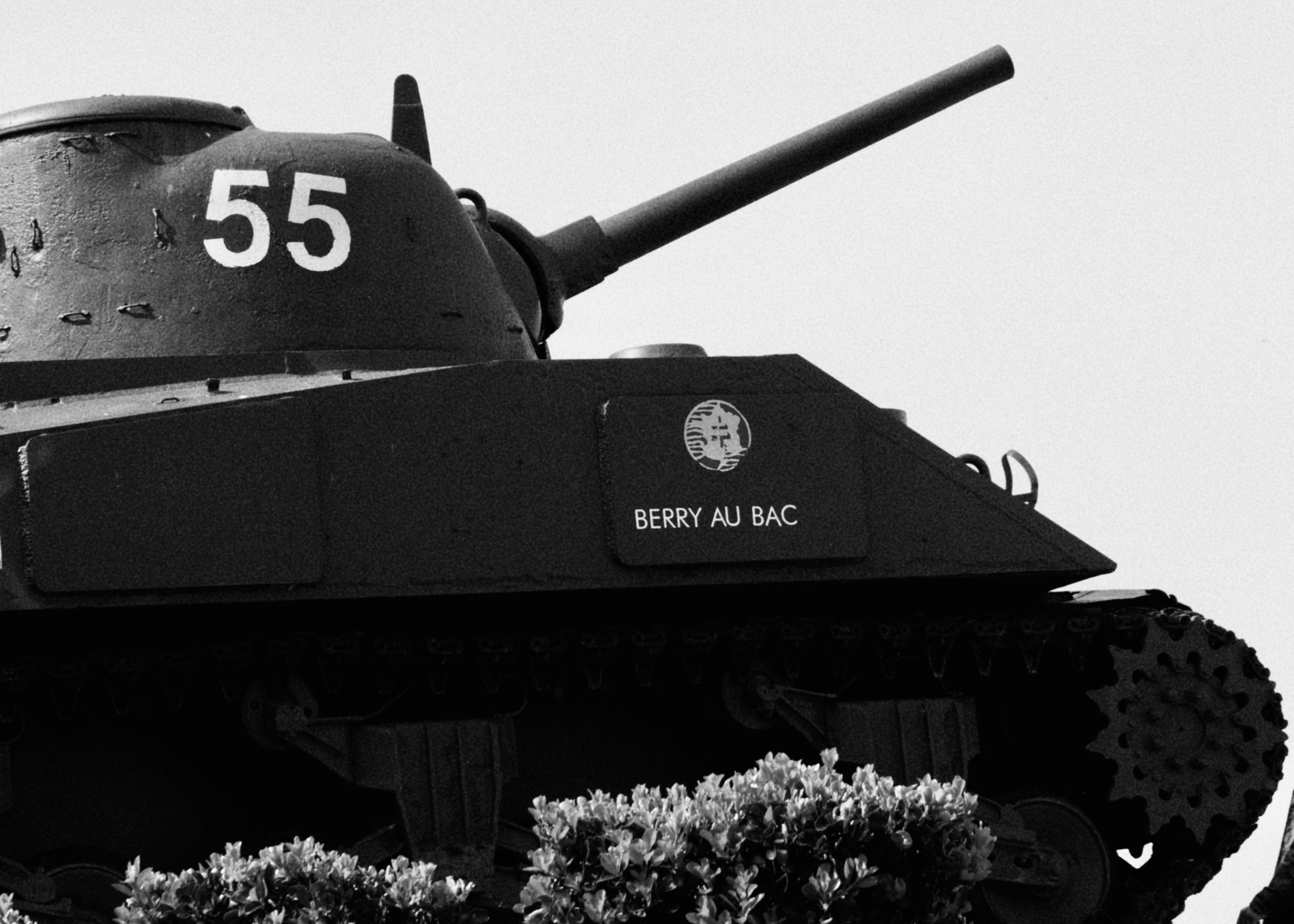 Tank Memorial in Soft Monochrome: The Battle-Toned Silhouette