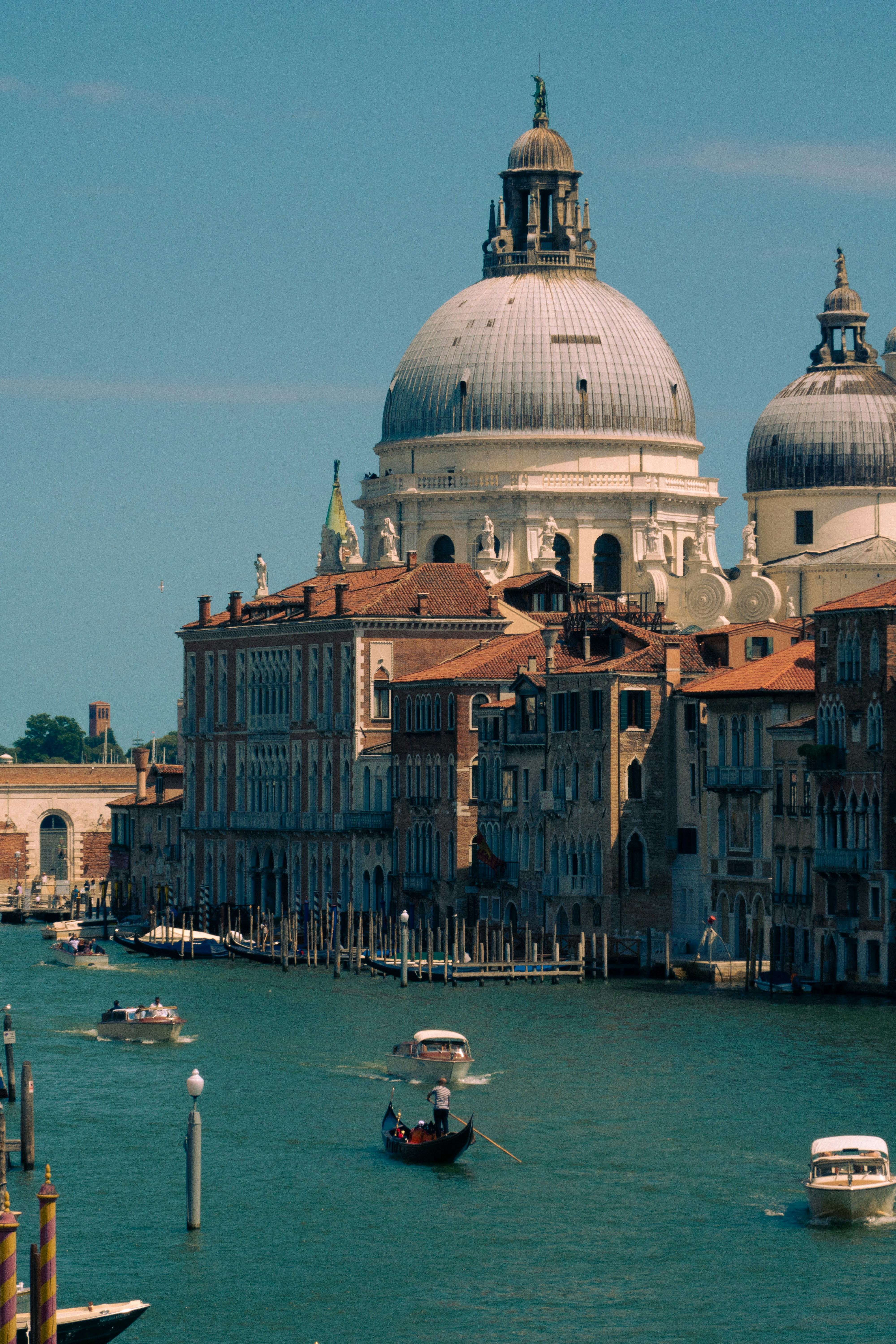 Gondolas, Dome, and Canals: Venice's Grand Silhouette