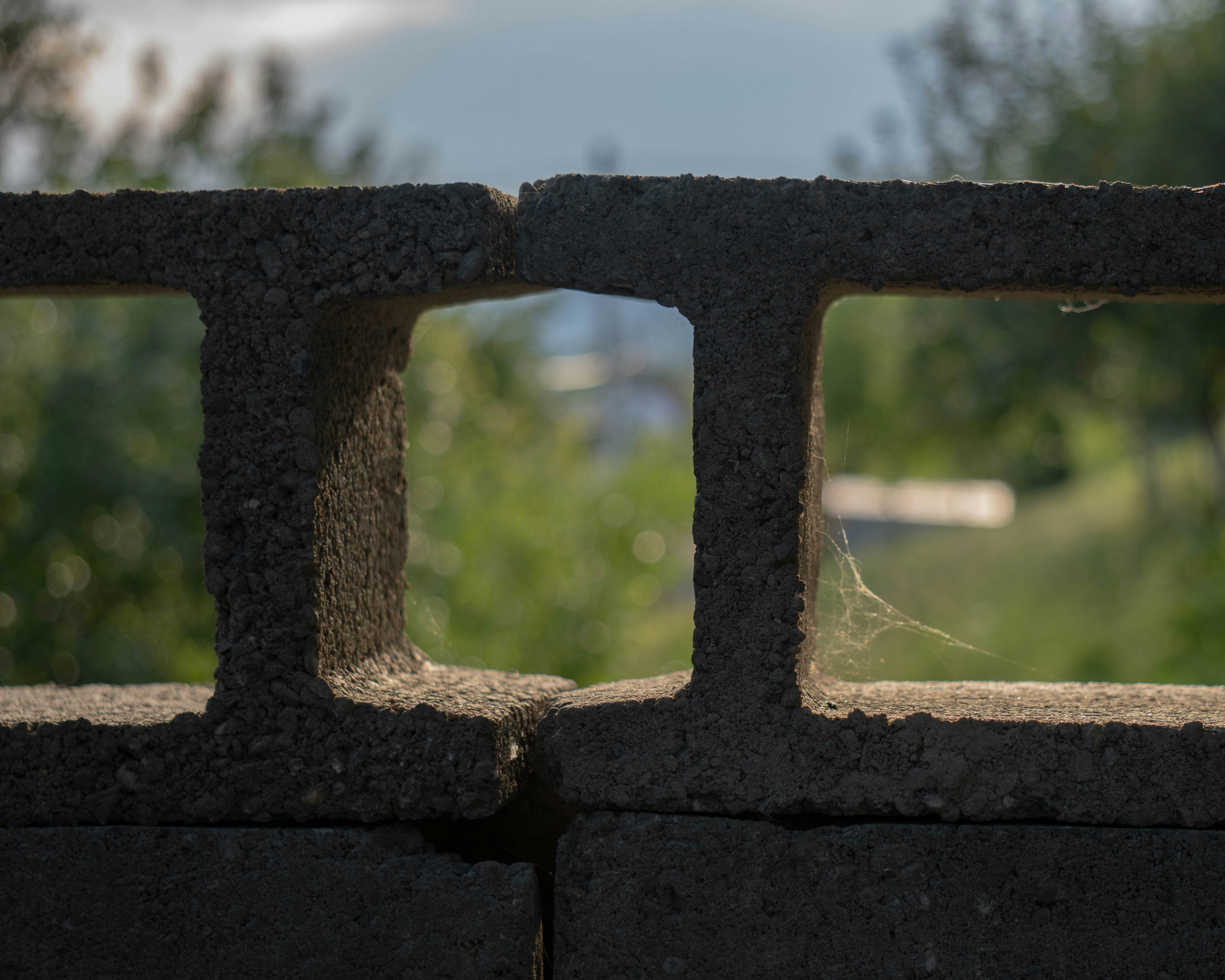 Concrete Window to a Quiet Park
