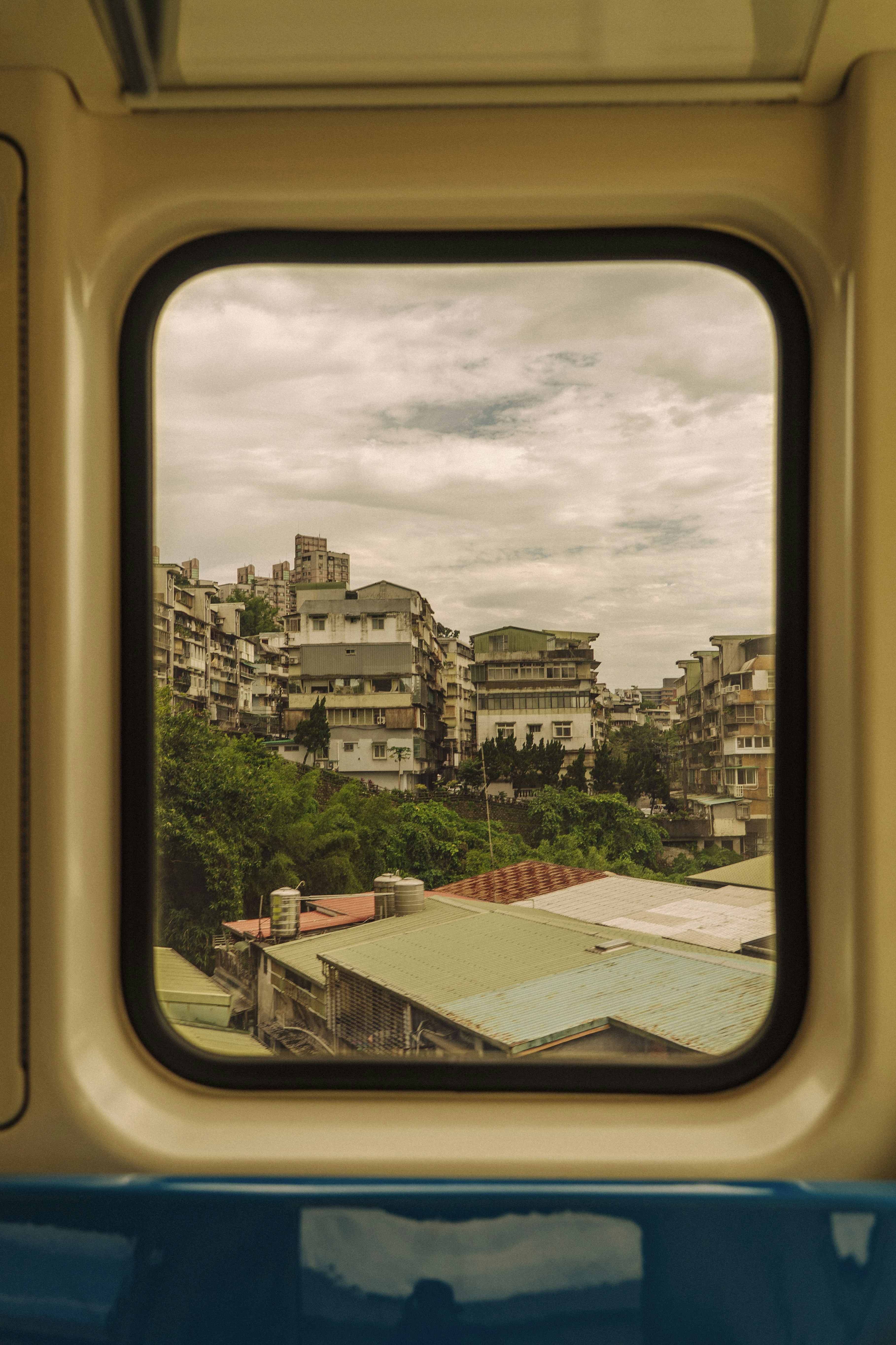 Window to a Quiet City: Urban Densities Framed by a Train Car View