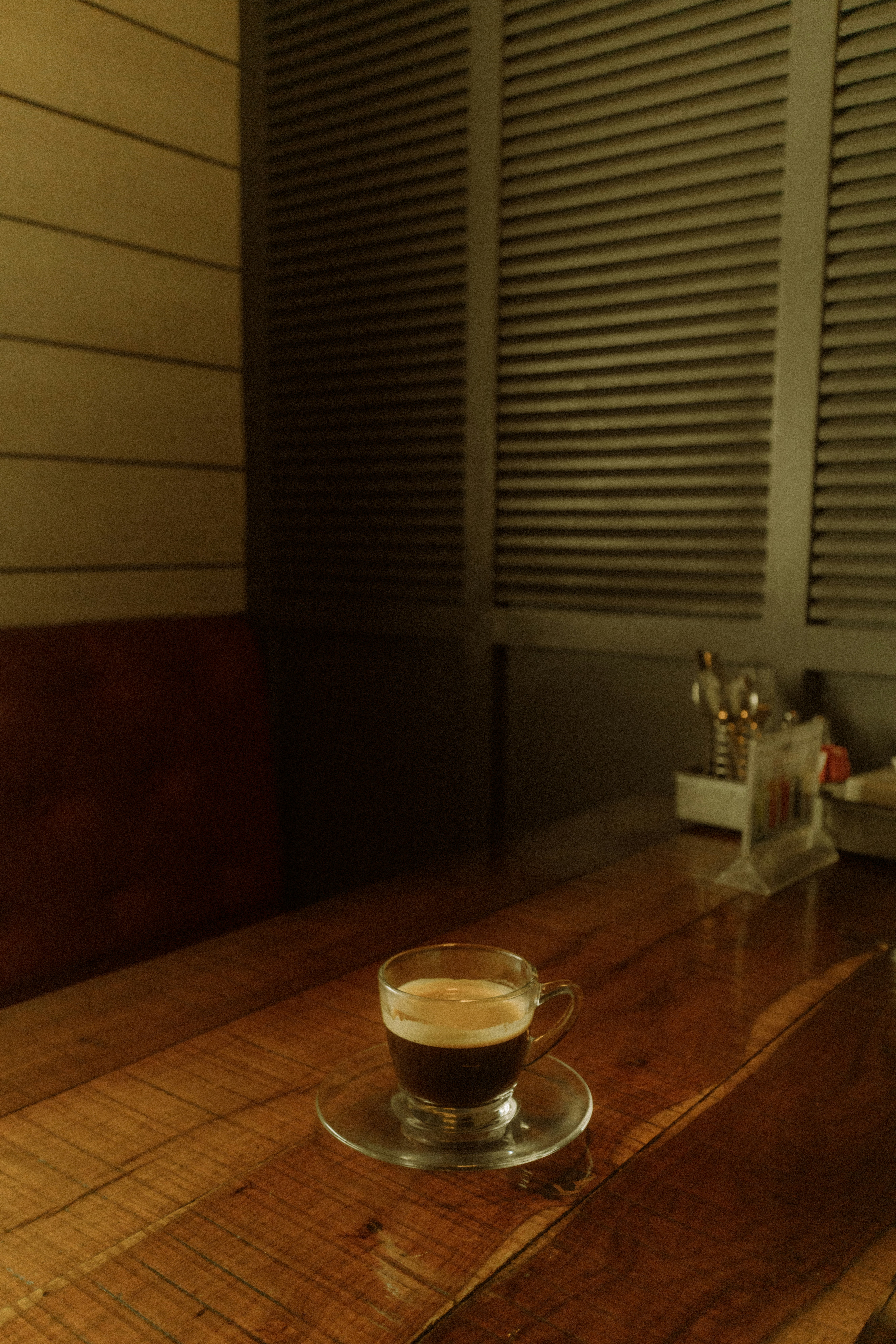 Midnight Espresso on a Weathered Counter