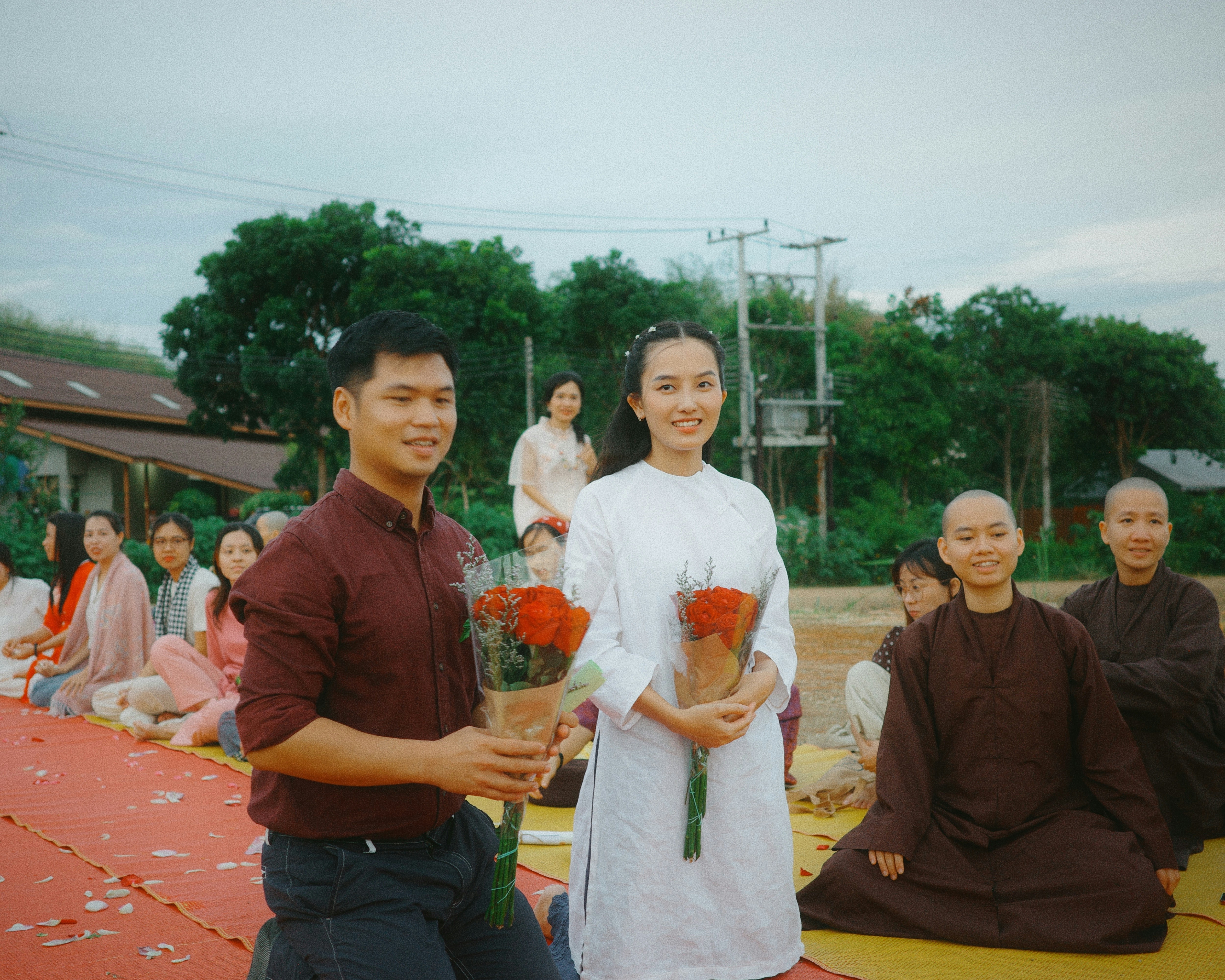 Bouquet in Bloom: A Quiet Moment at the Ceremony