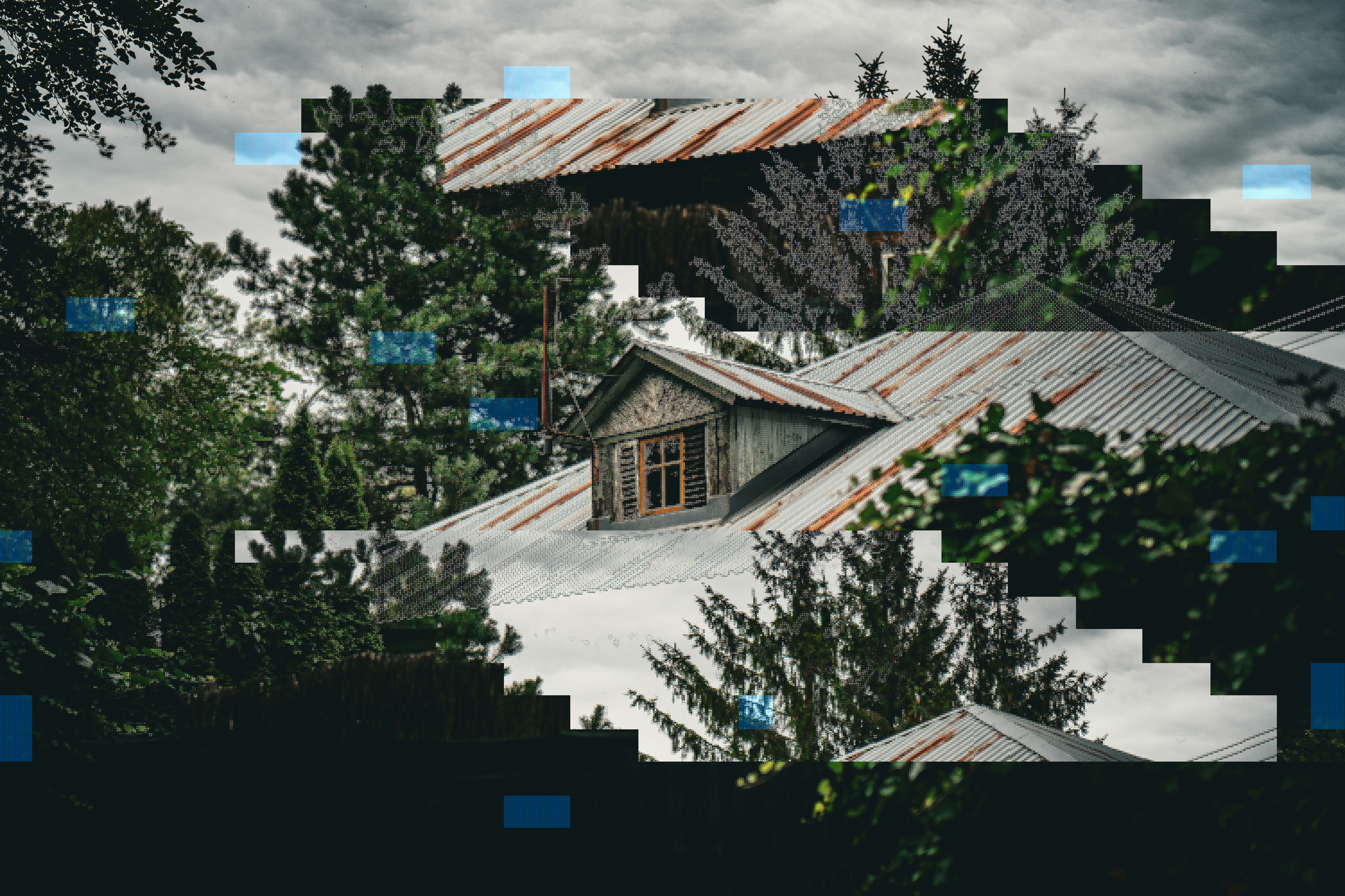 Rusted-roofed Cottage Emerges Through Verdant Veil
