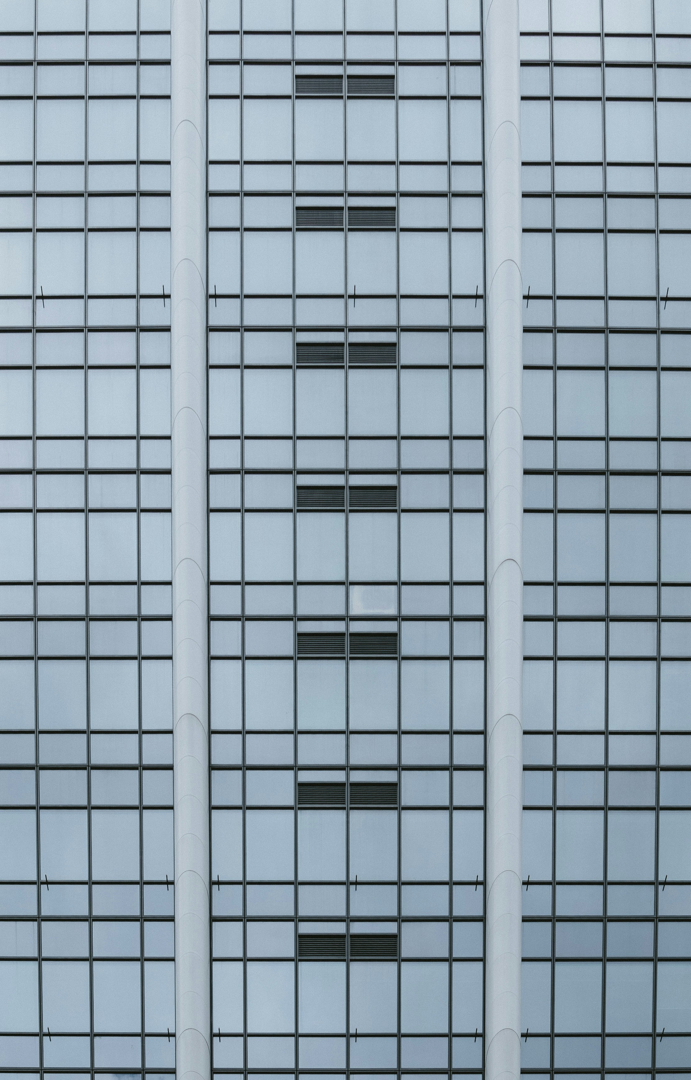 Vertical Facade: Repeating Grids of Steel and Glass