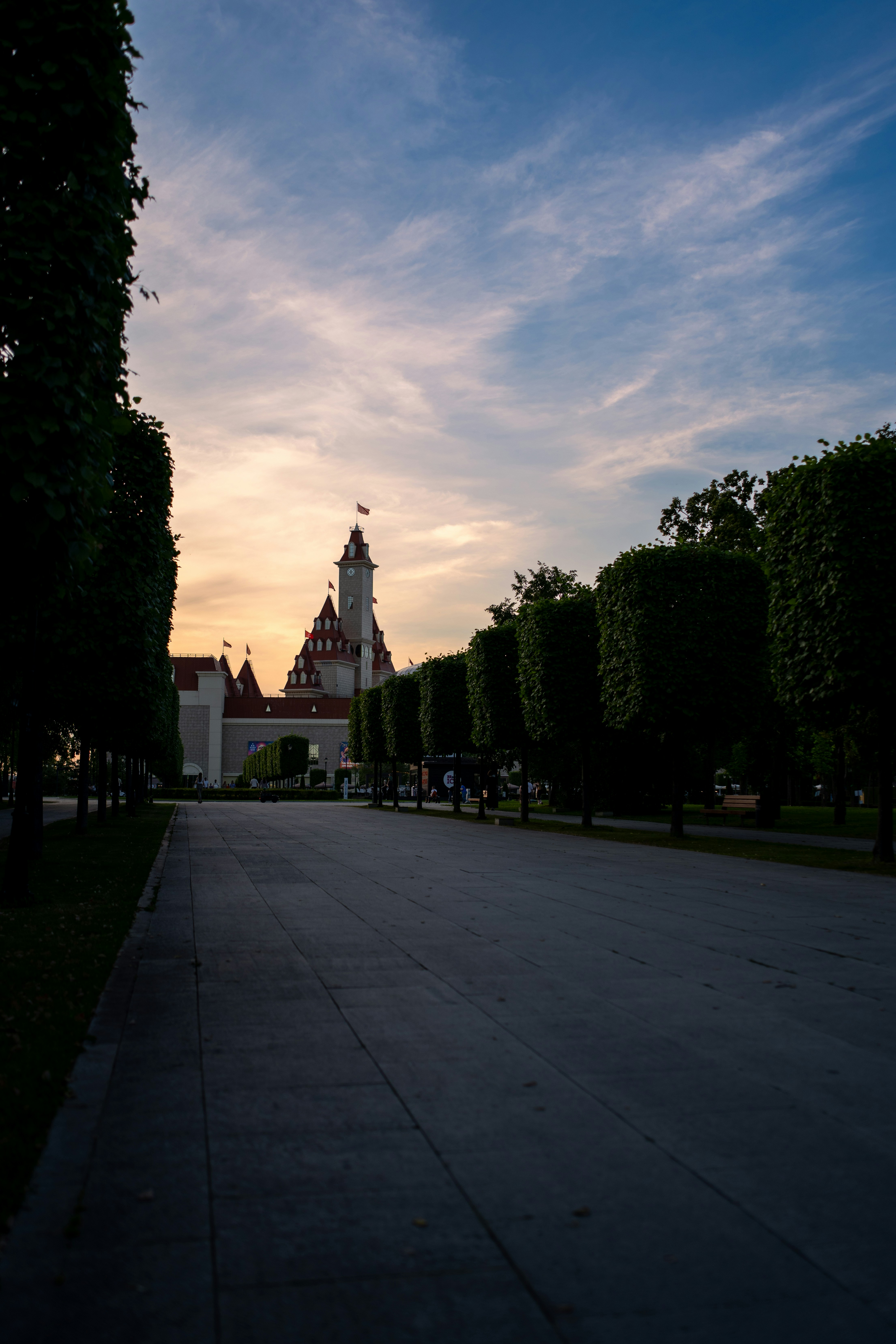 Evening Gate: A Path Toward the Kremlin-style Clock Tower