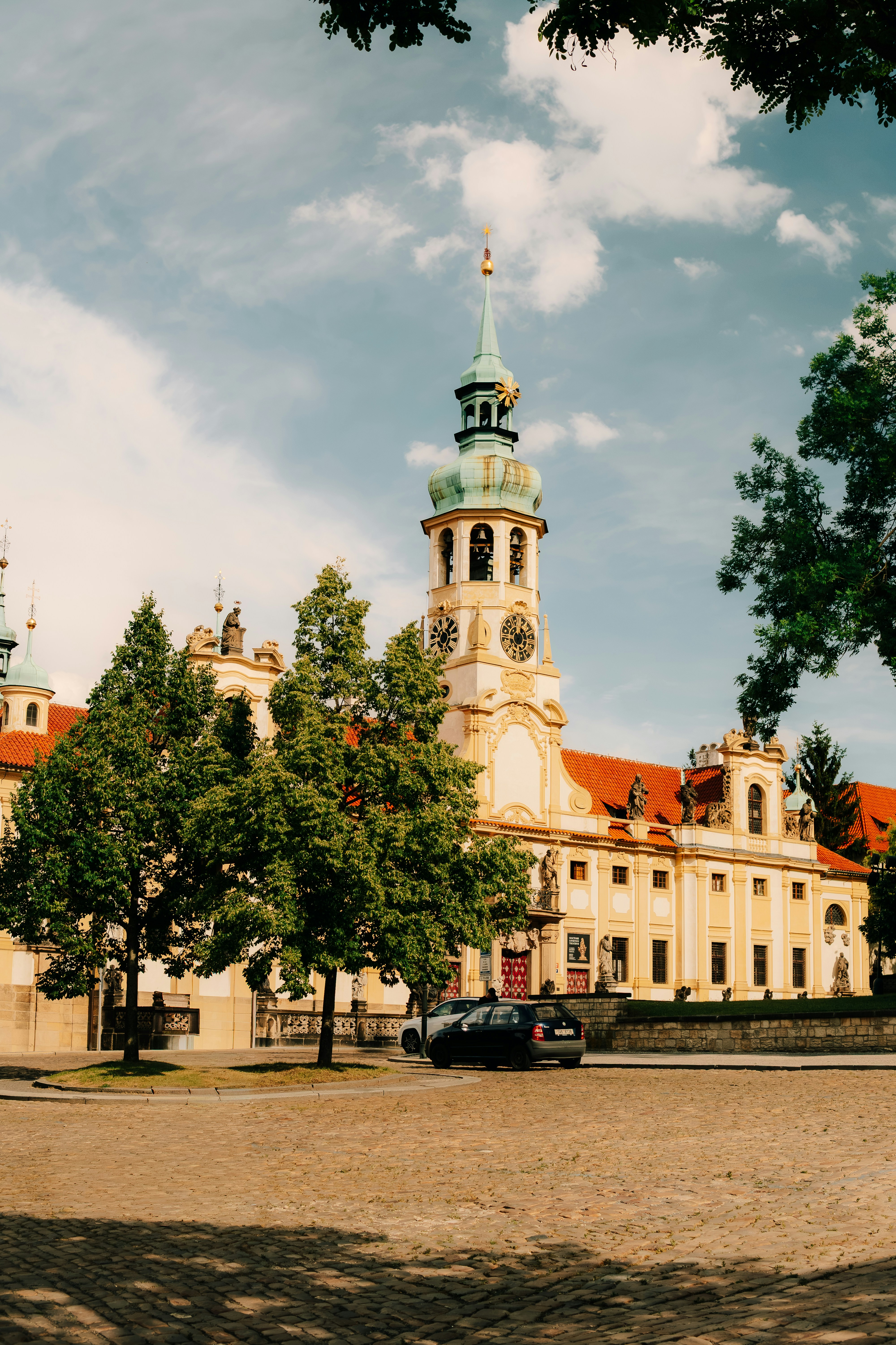 Town Hall Tower Under a Bright Sky