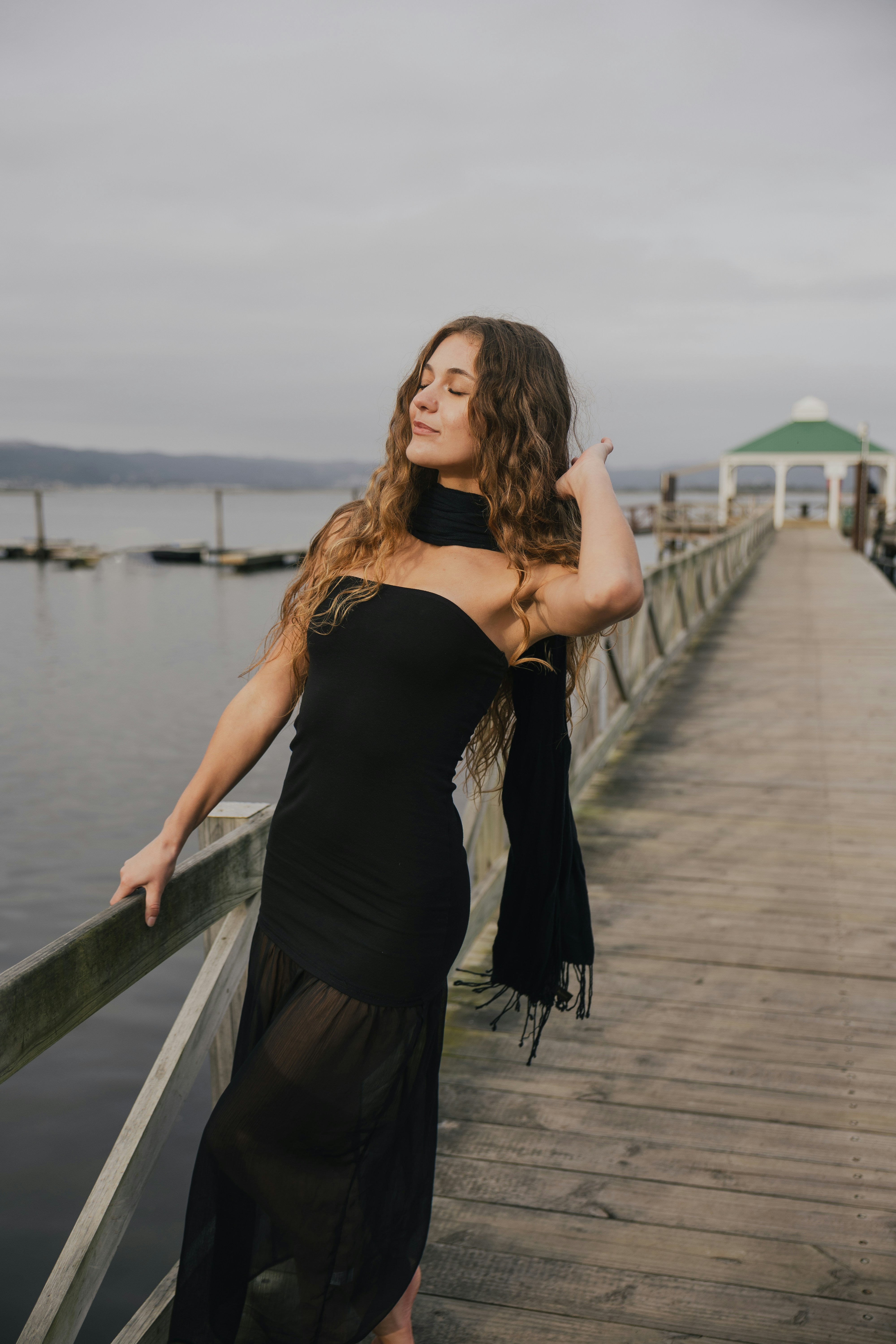 Azure Light on the Pier: Grace Amid the Plank