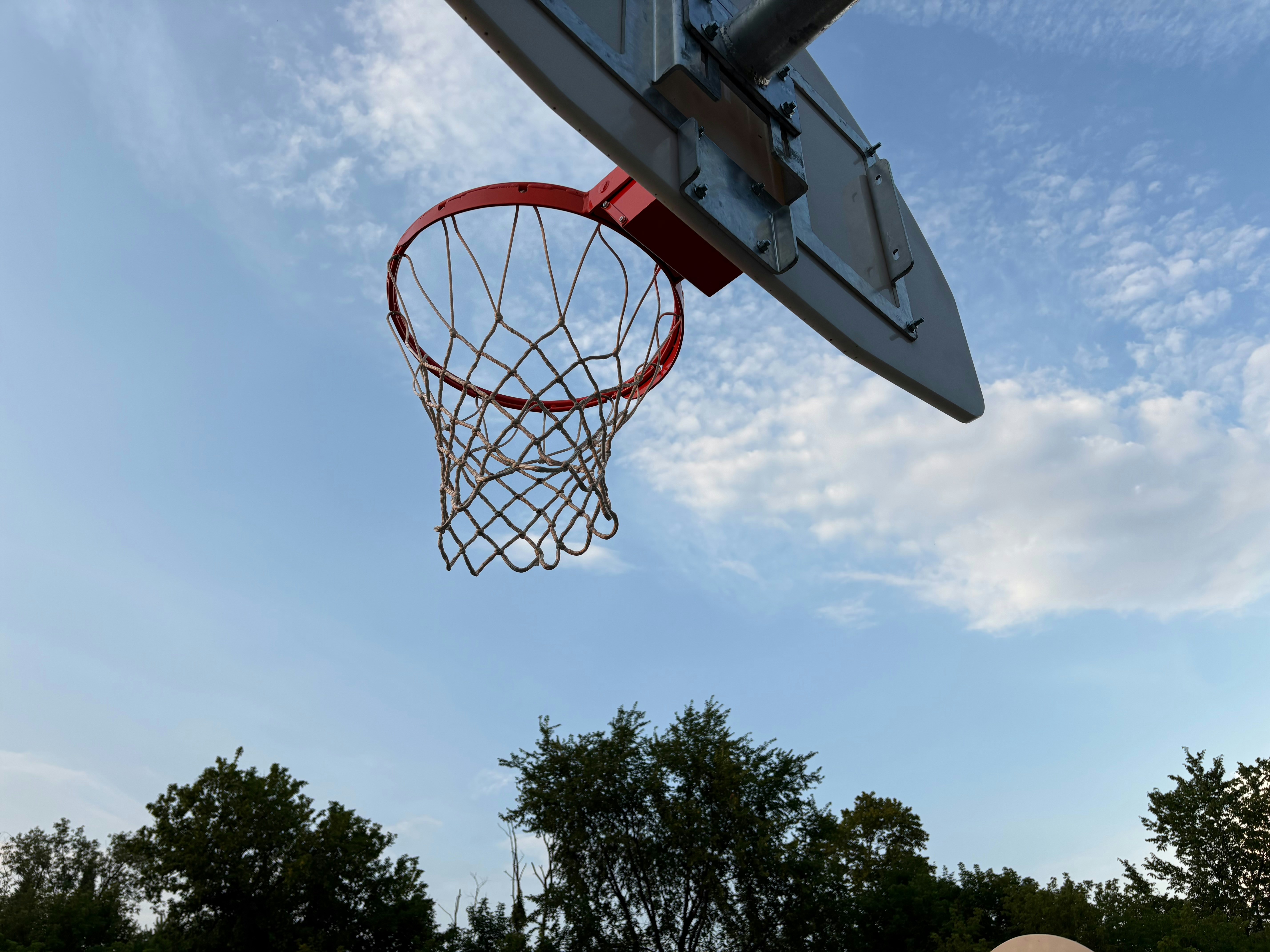 Basketball Hoop Under a Clear Sky