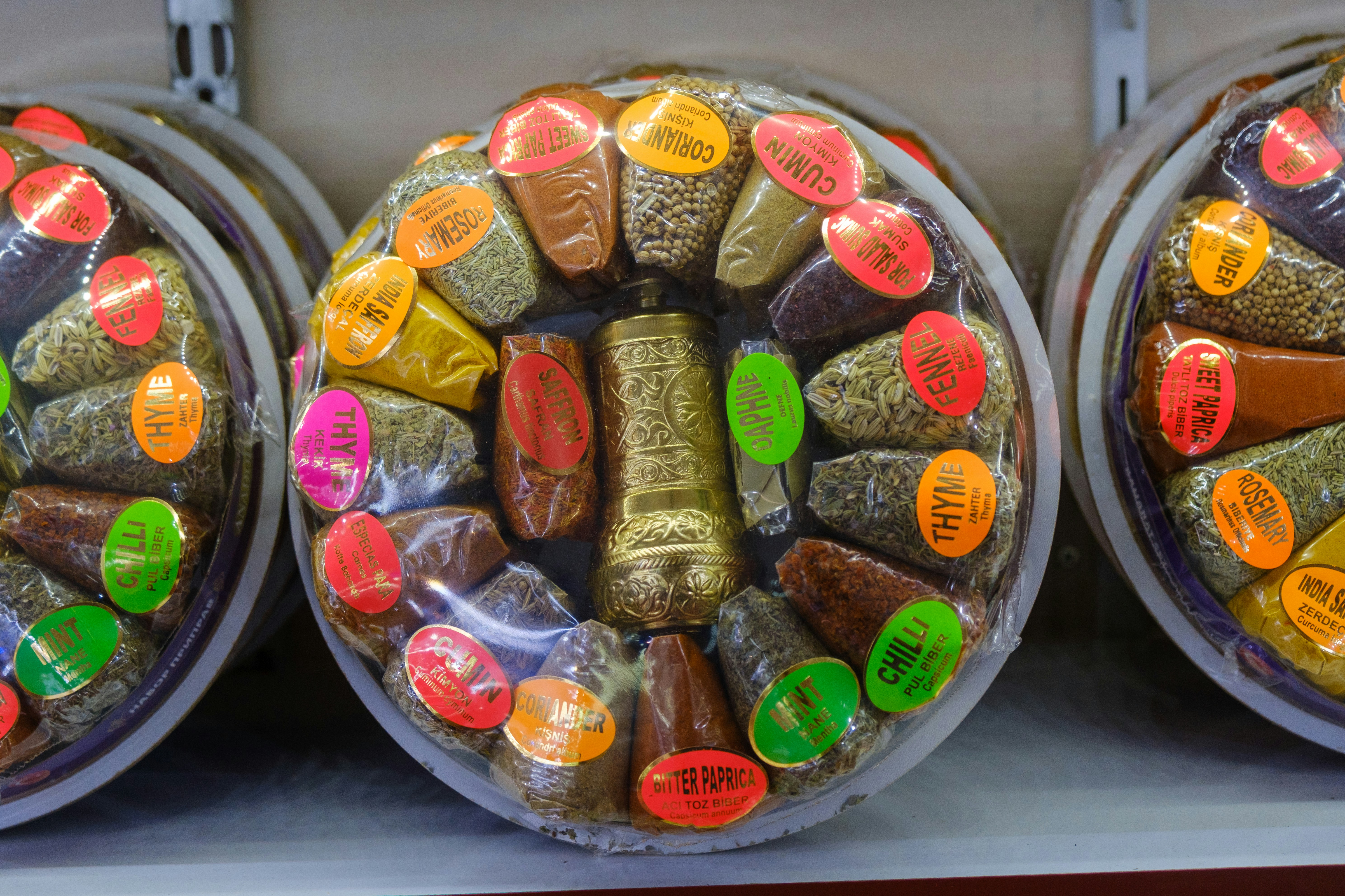 Circular assortment: a neatly arranged display of assorted chocolates