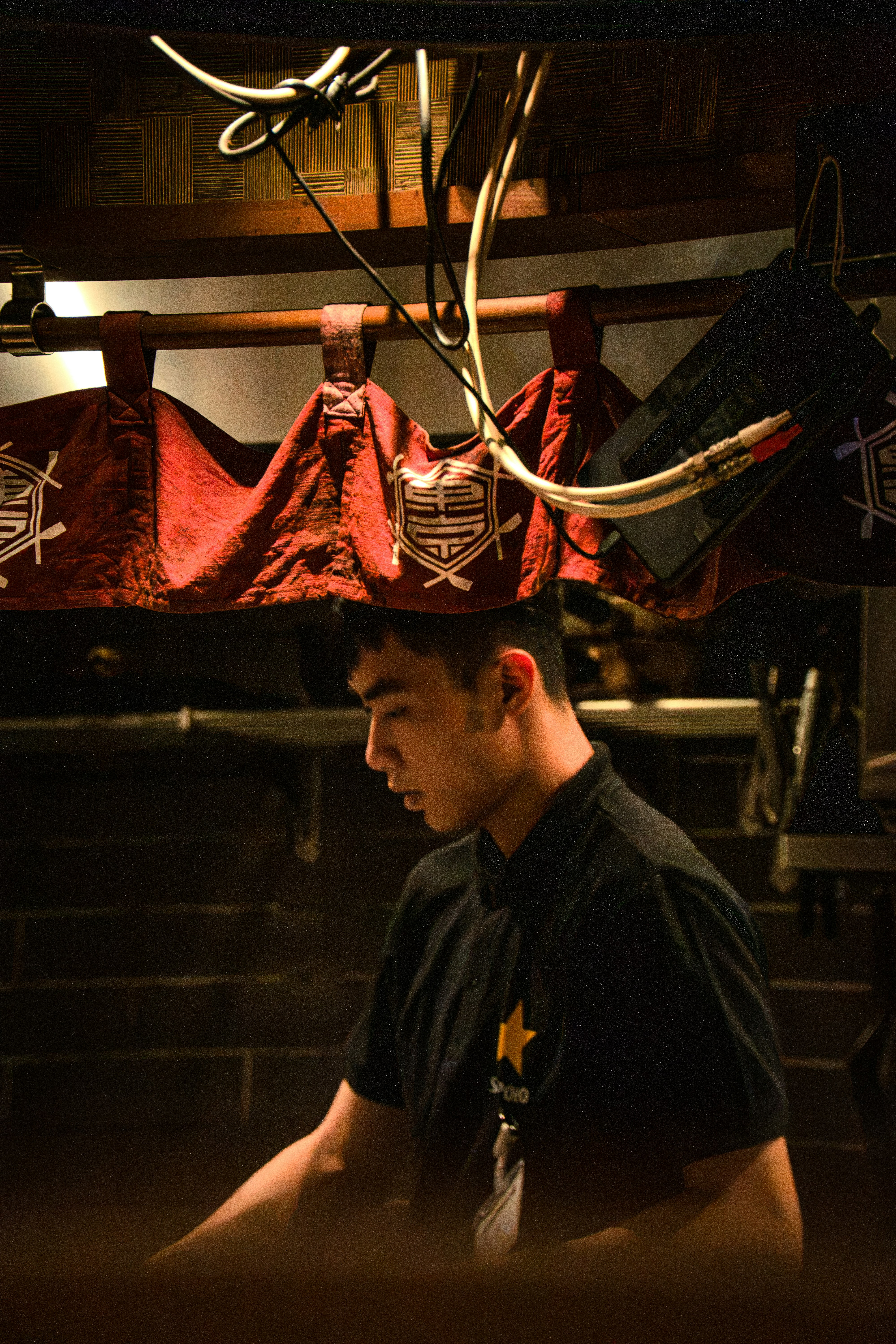 Under Kitchen Lights: Focused Gaze of the Line Cook